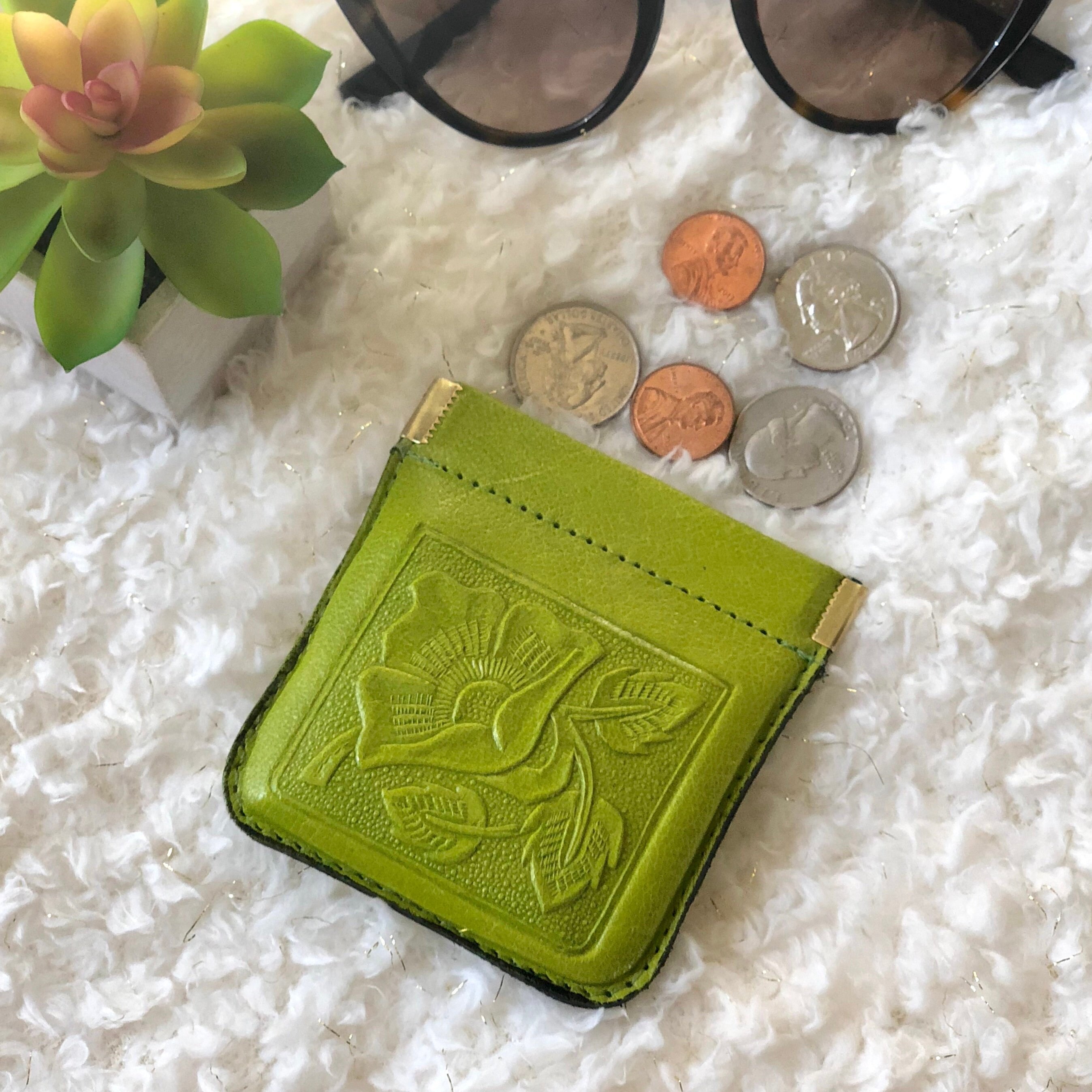 Bohemian Pouch *Yellow Squeeze Coin Purse* Women's Wallets*Gift for ...