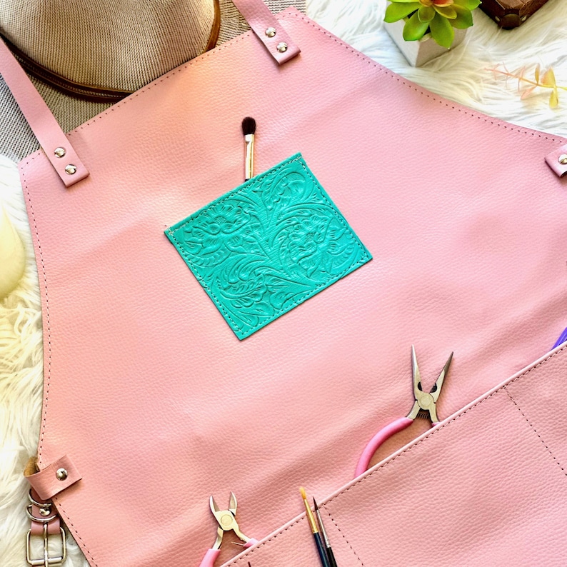Personalized Leather Apron for Women: Handmade With Pockets for ...