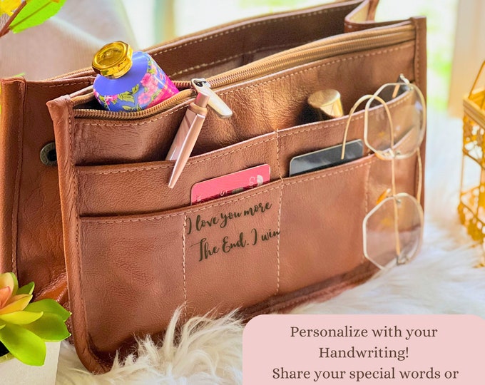 Purse Organizer Insert With Enclosed Bottom Solid Gray Shown 5 Sizes ...