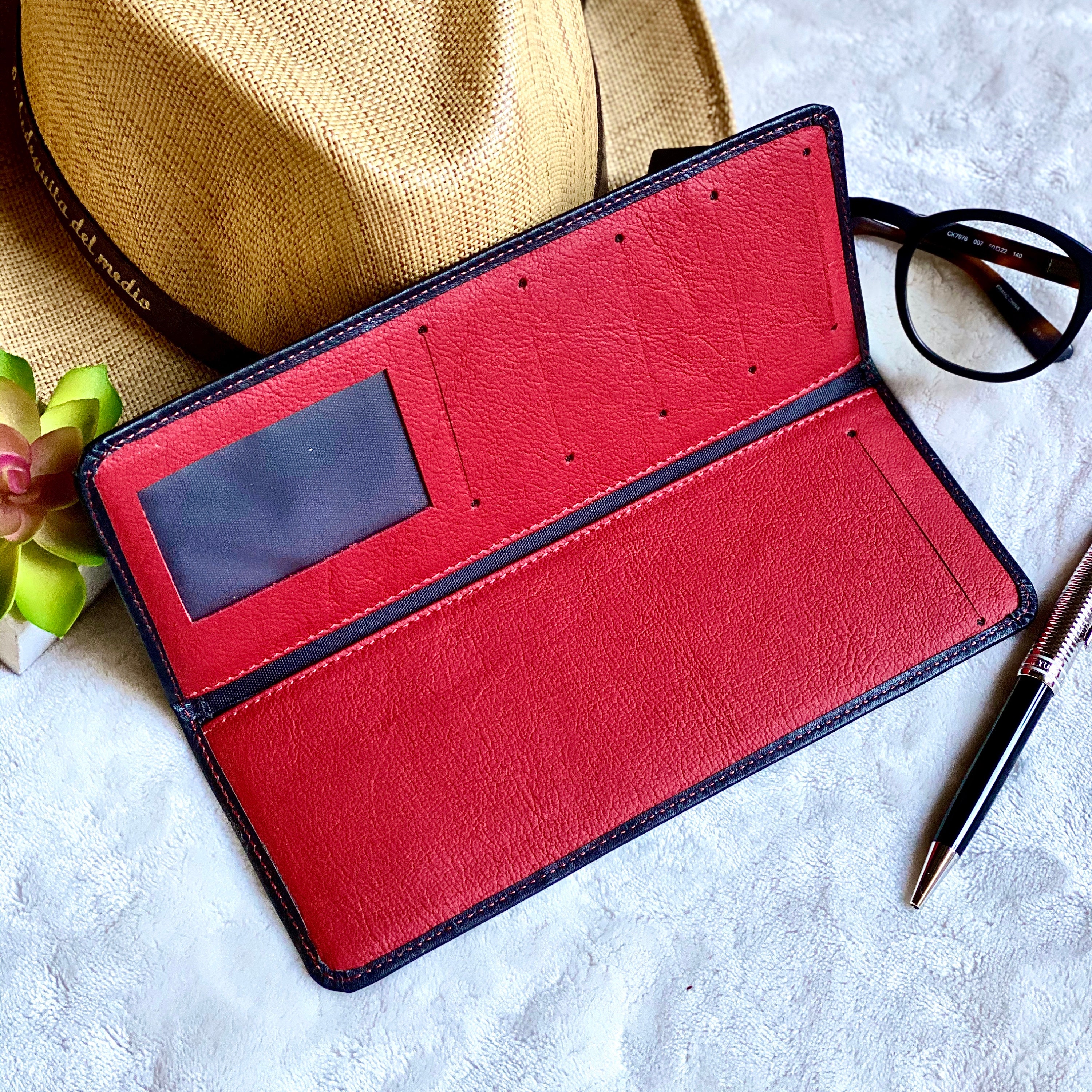 Leather Checkbook Wallet With Calculator | Ahoy Comics Leather Checkbook Wallet With Calculator | Ahoy Comics