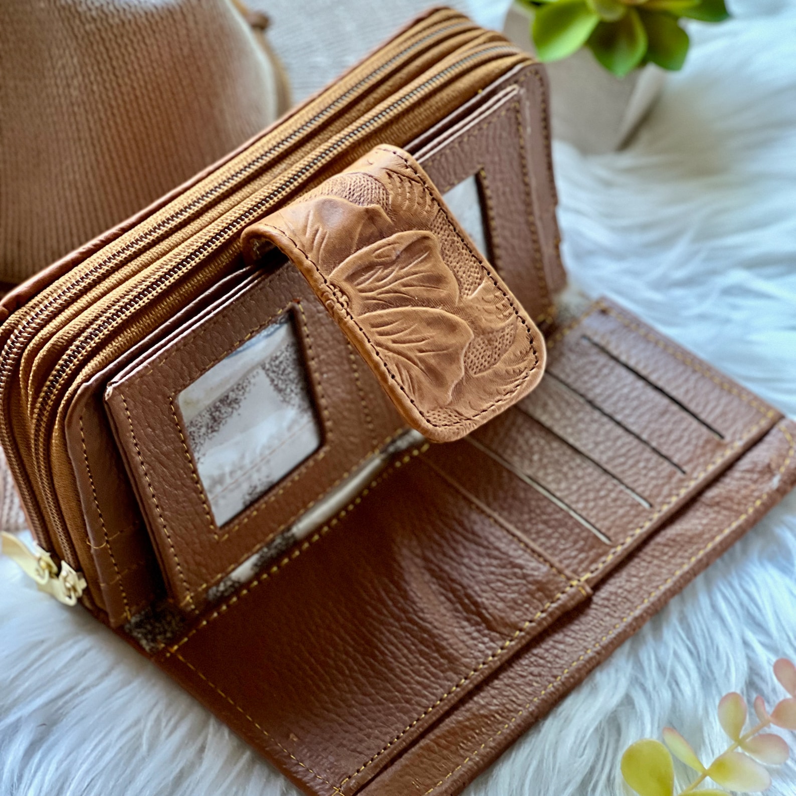 Big Leather Wallets for Women women's Wallets Gifts - Etsy