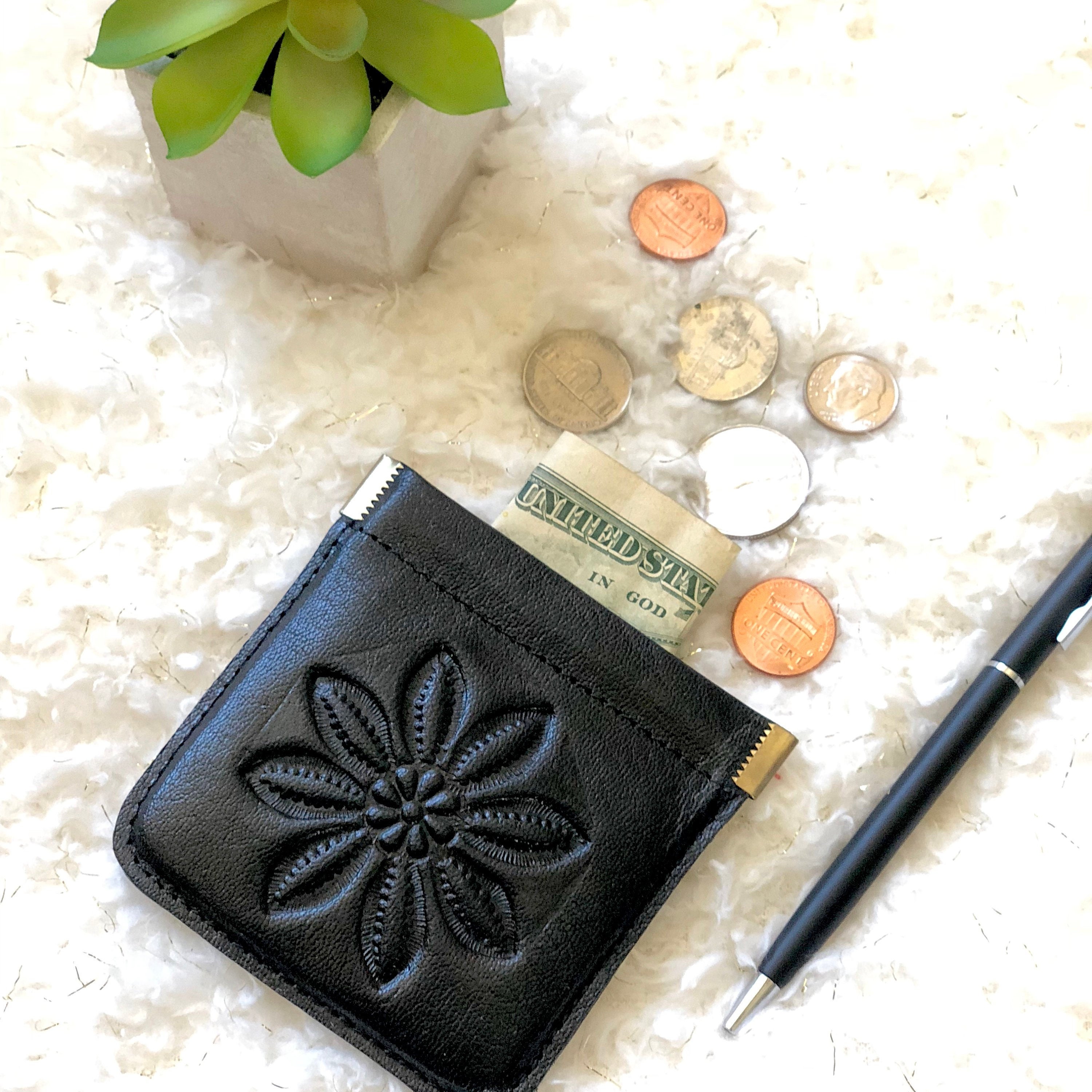 Squeeze pouch*Woman coin purse*Squeeze purse*Small coin purses*Vintage ...