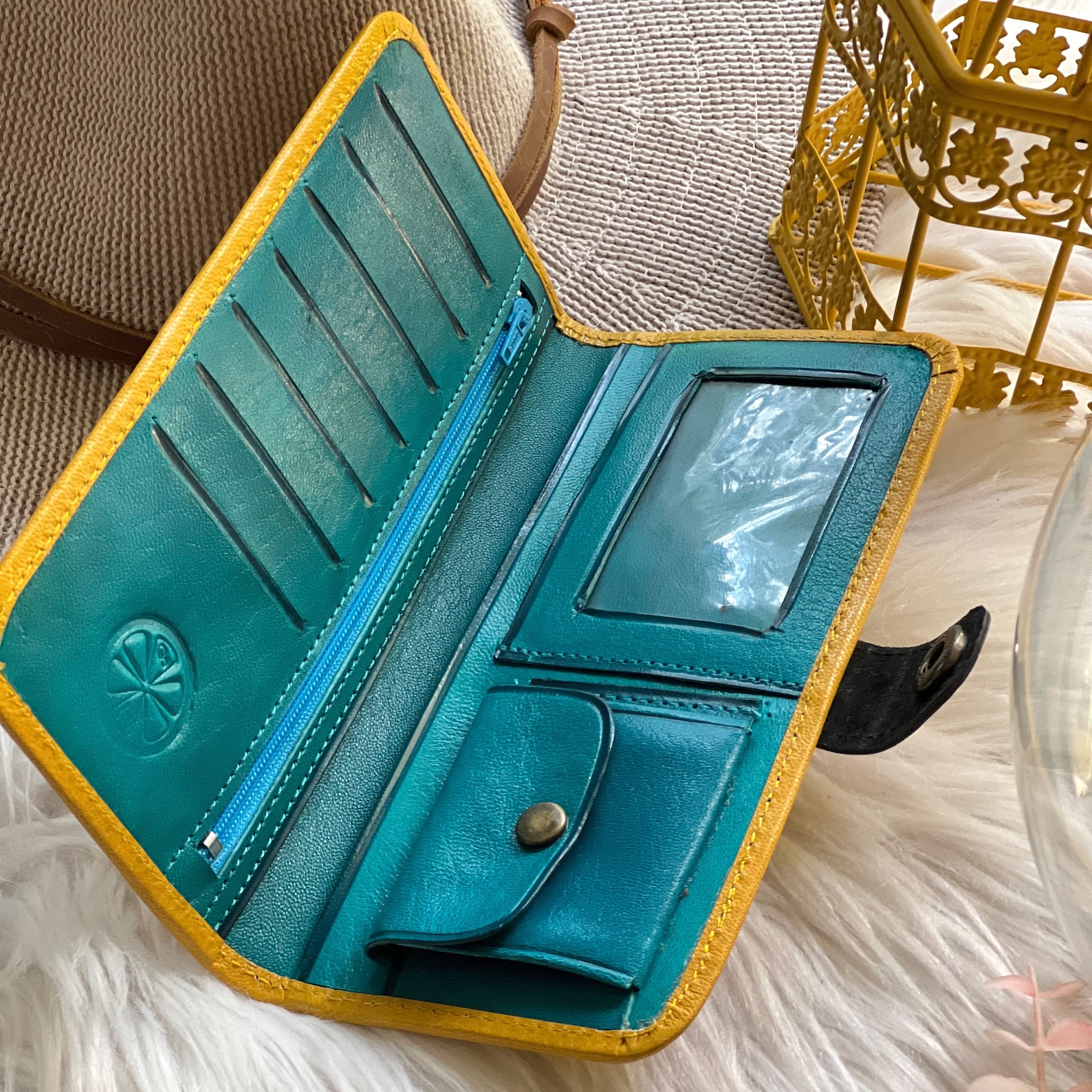 Embossed Calla Lily Leather Wallet for Women • Personalized Bifold ...