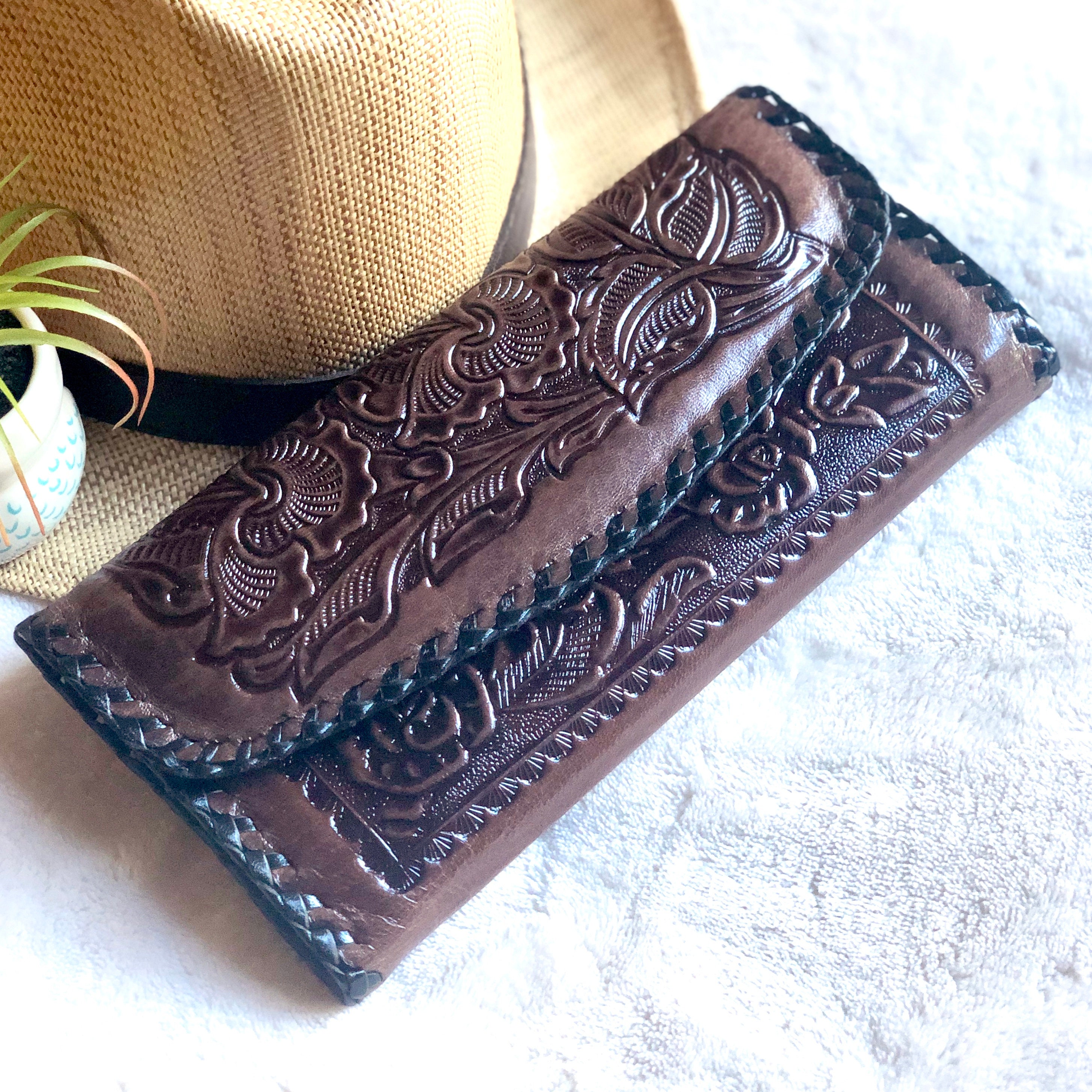 Western woman wallet - Bohemian leather wallet - Woman wallet leather