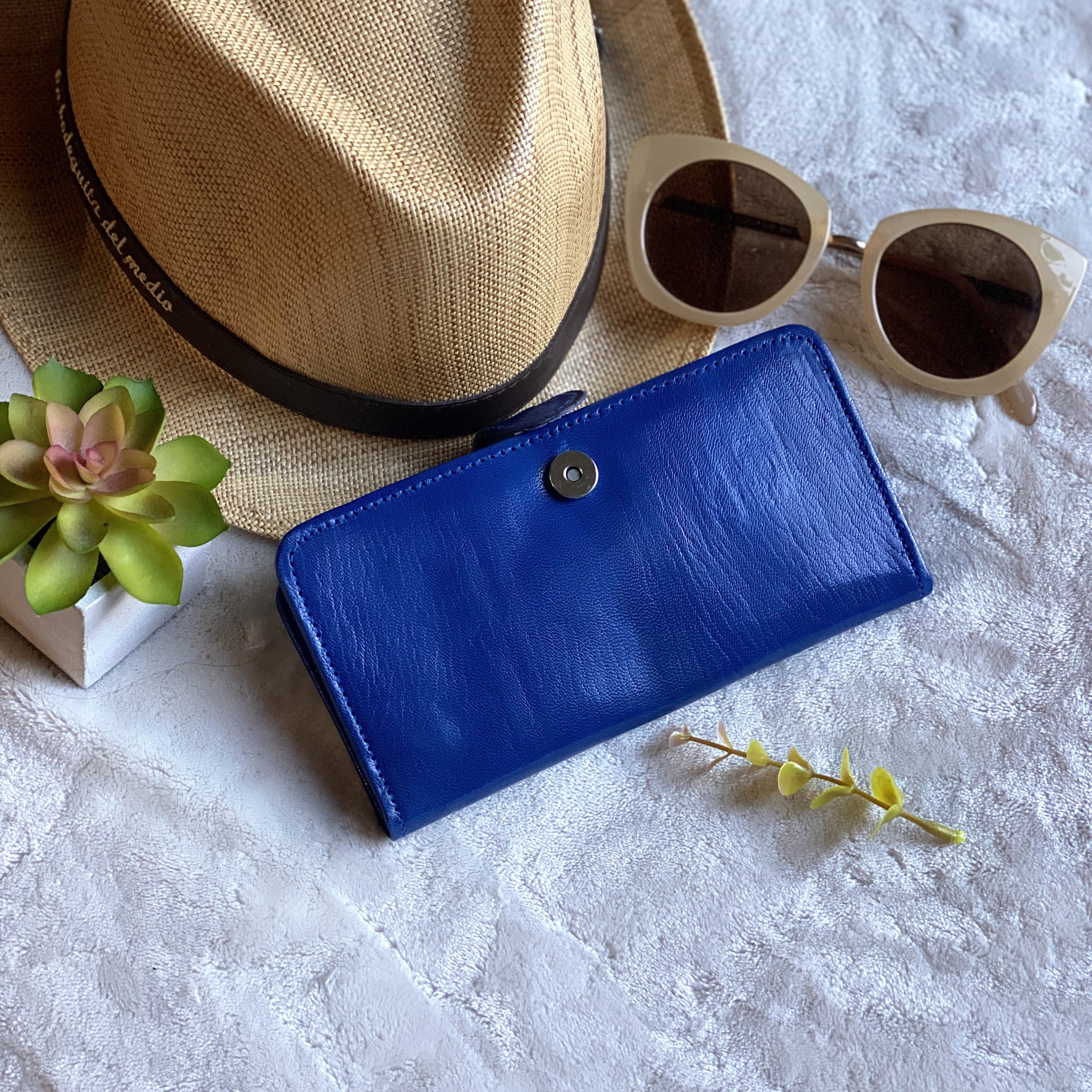 Leather woman wallet - handmade wallet for woman - bicolor wallet ...