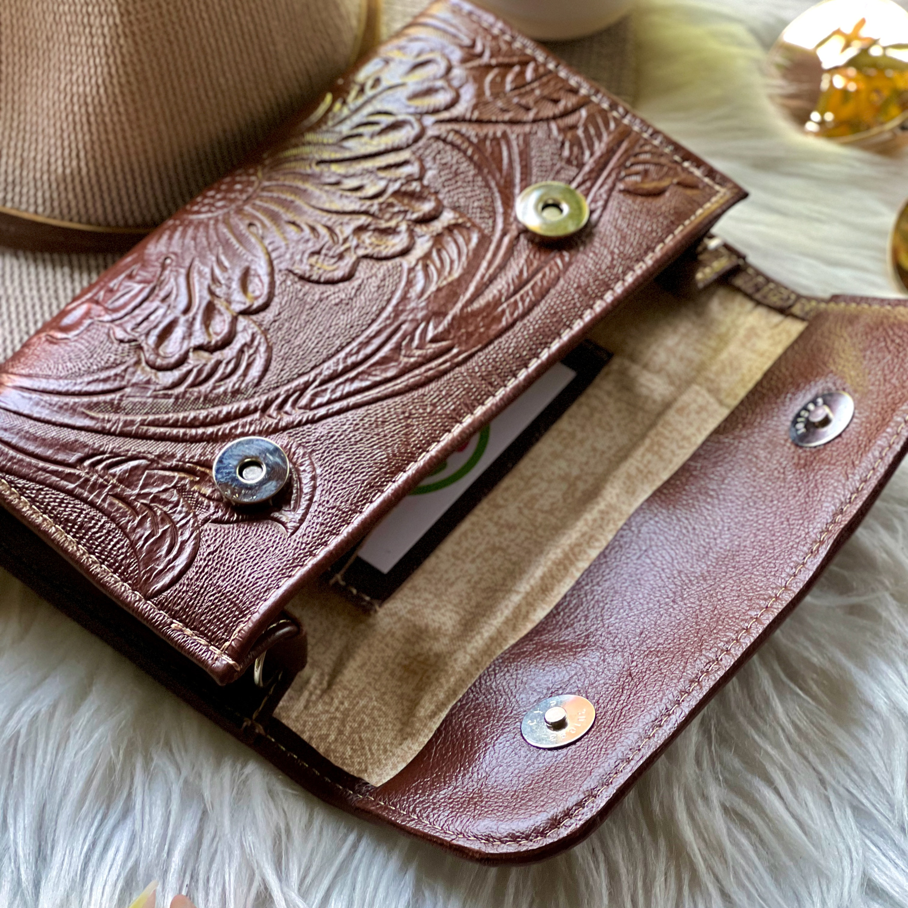 Carved soft leather small bags for women • small bags • boho bag ...