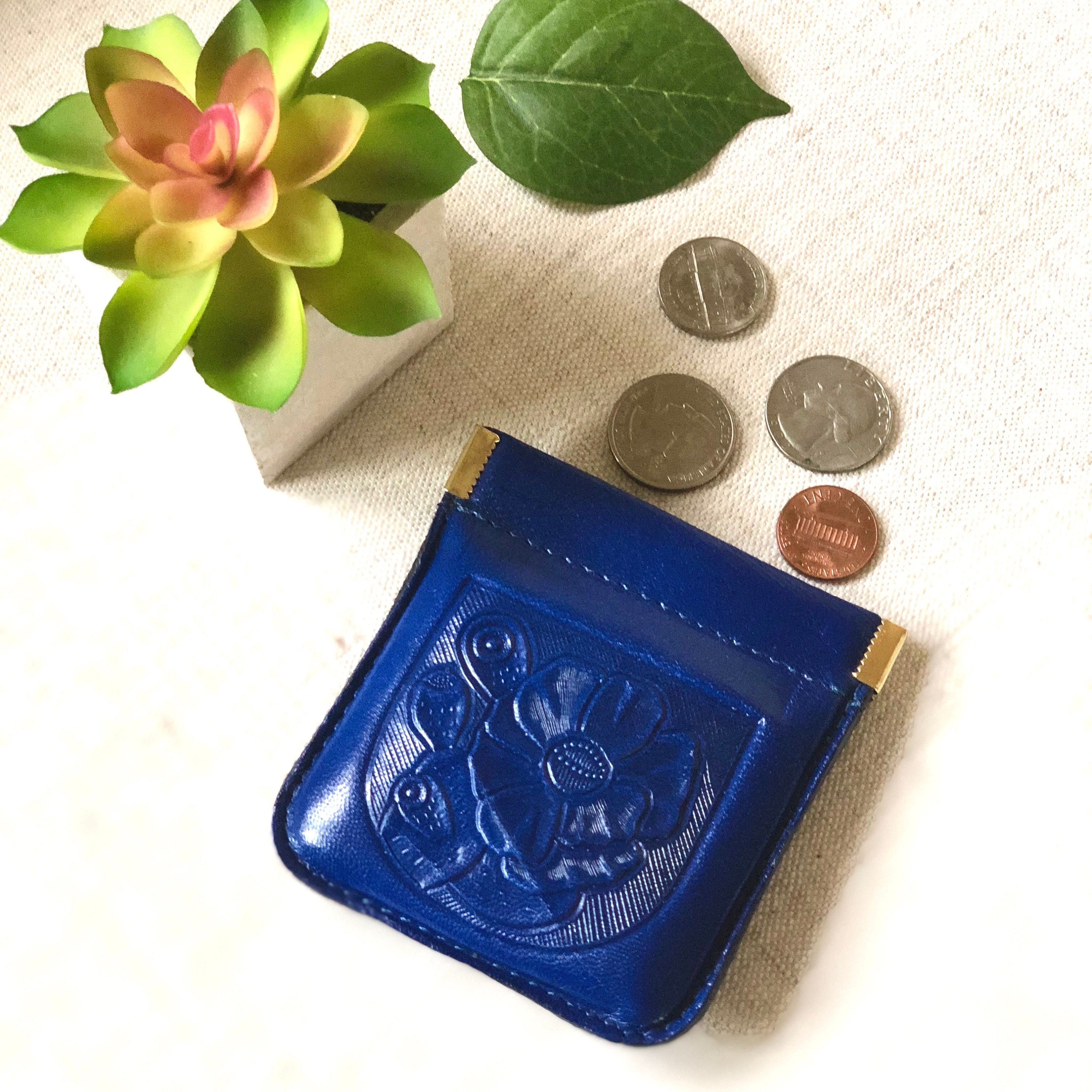 Leather coin purse* Gift for Woman* Earbuds Case* coin purse* Squeeze ...