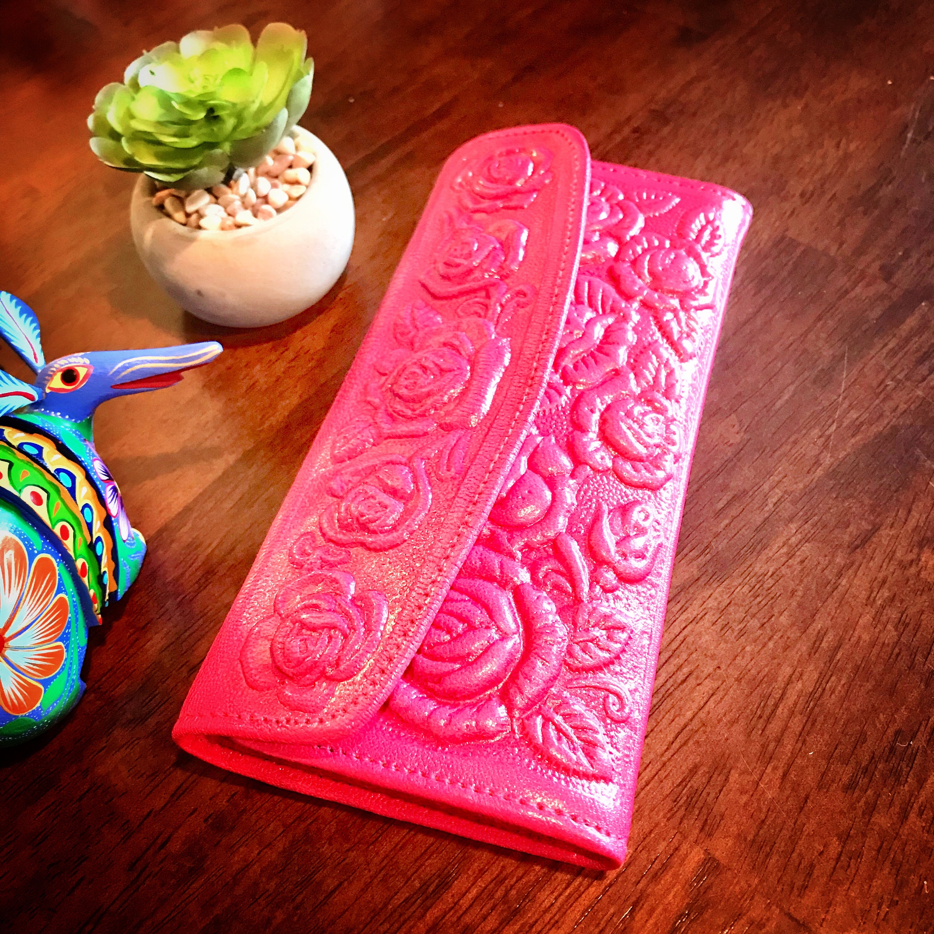 Women's Wallet/Tooled Leather Wallets / Mexican Wallet/ Bohemian Tooled ...