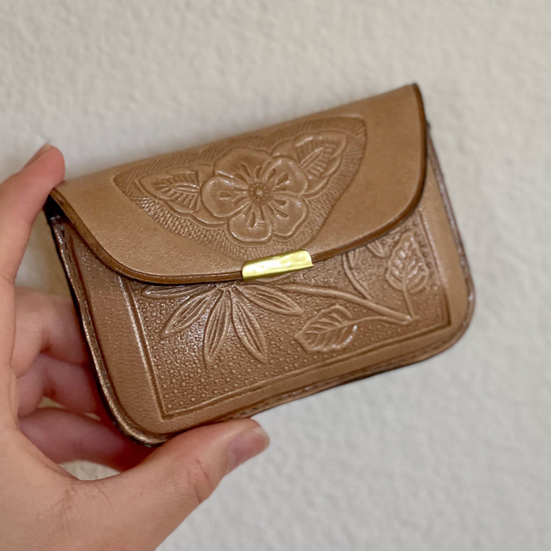 Soft leather key ring coin purse • Key pouch • Key ring wallet