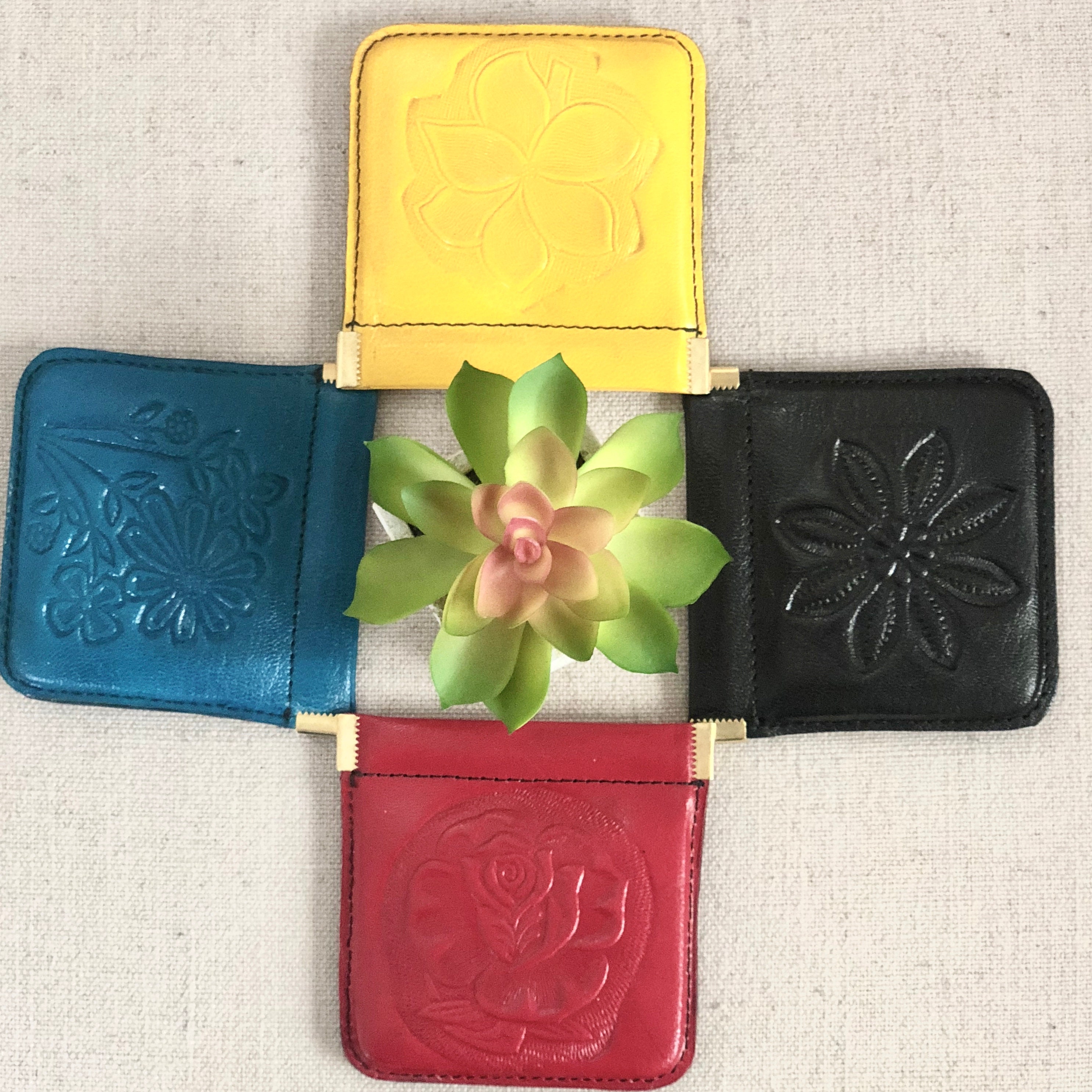 Bohemian Teal Squeeze Coin Purse Women's Wallets Gift for wife Teal ...