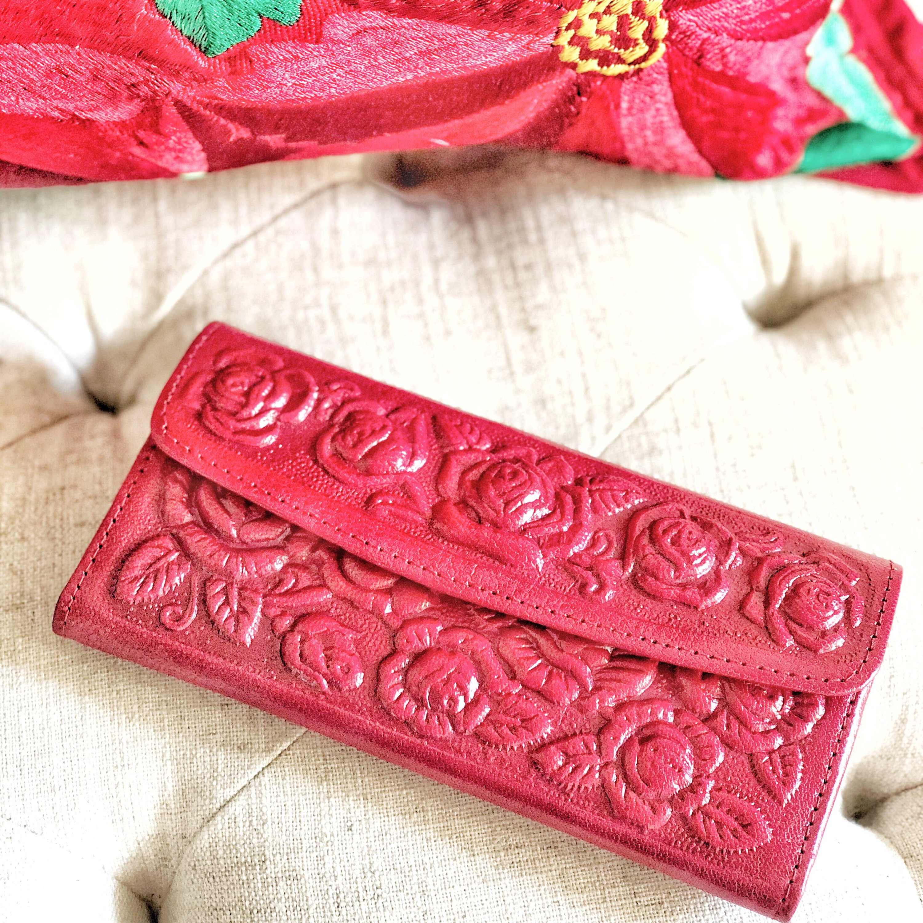 Tooled Leather Wallets / Mexican Hand Tooled Wallet/ Bohemian Tooled ...