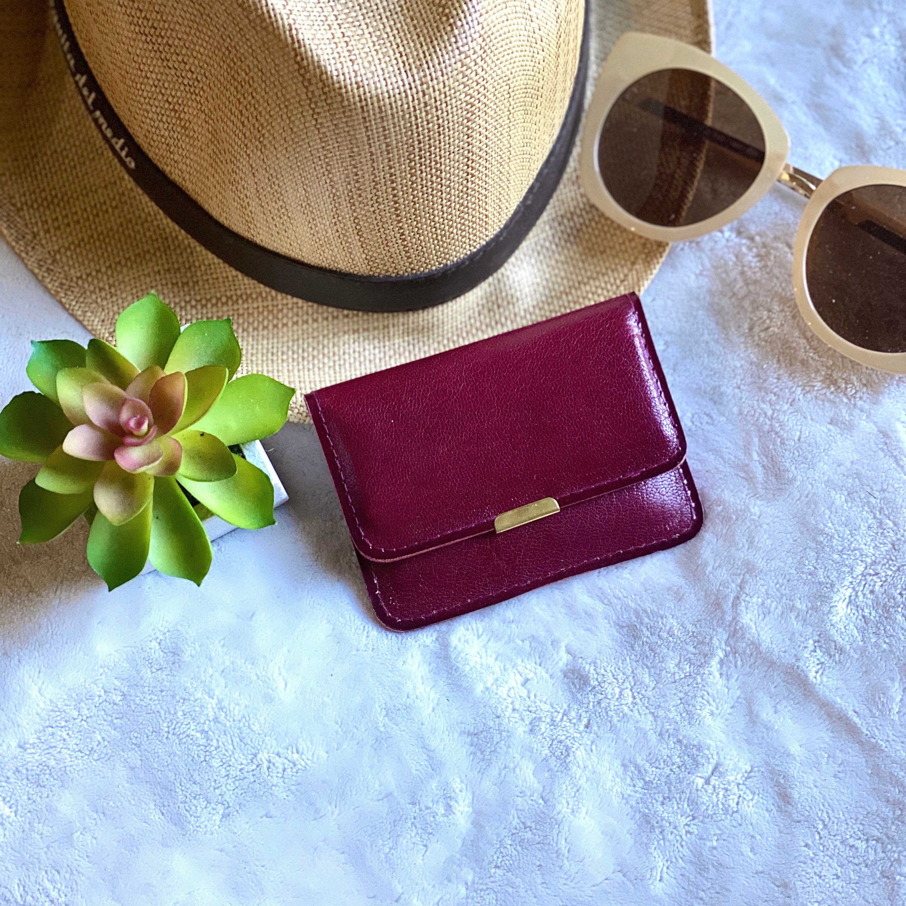 Small leather wallets - Small wallet for purse -small wallet -Gift for her