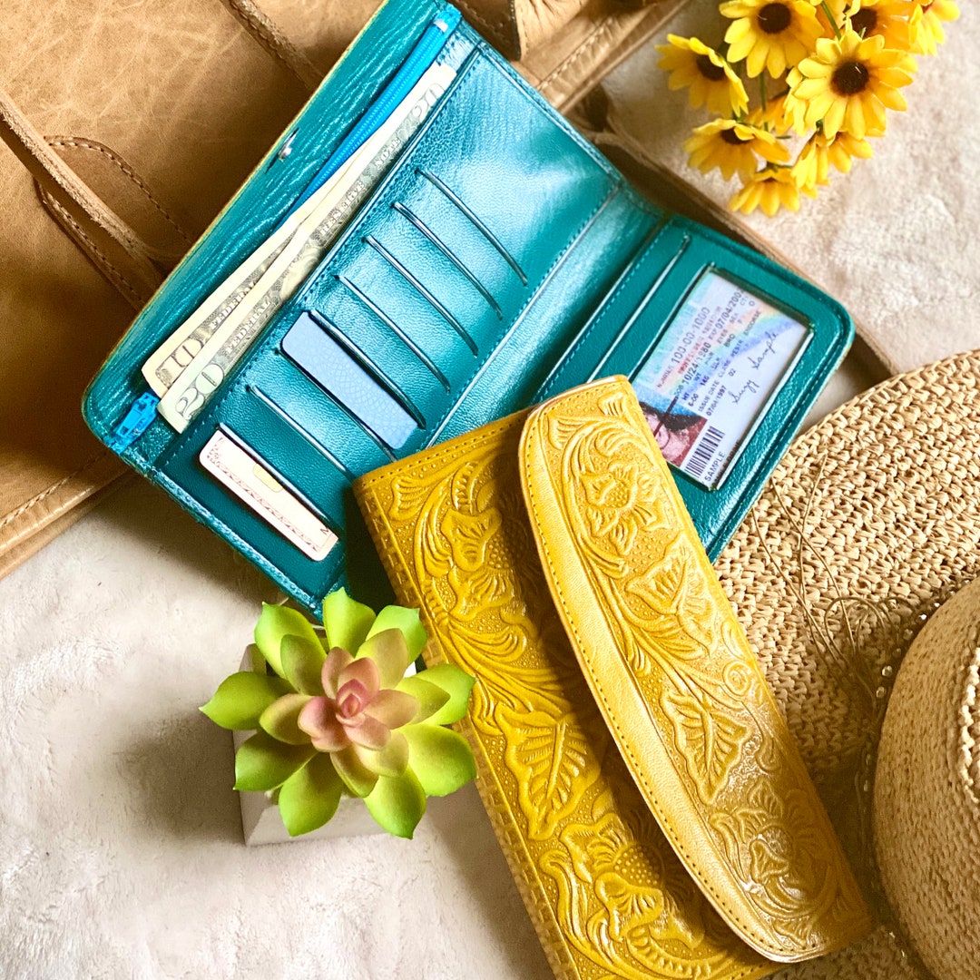 Nature-inspired Authentic Leather Handmade Wallets Women's Wallets ...