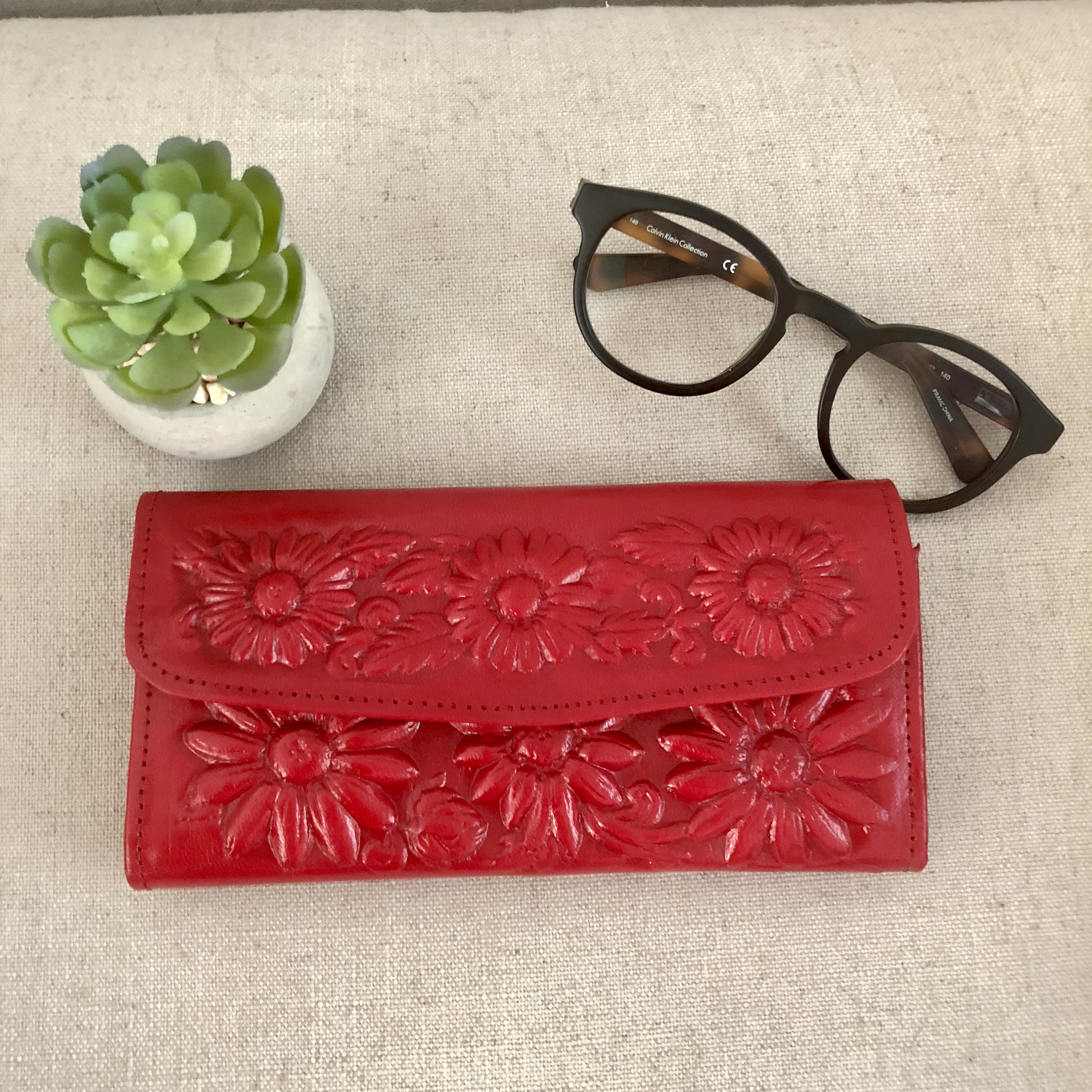 Mexican Leather Wallet, Vintage Style Wallet, Goat Leather Wallet ...