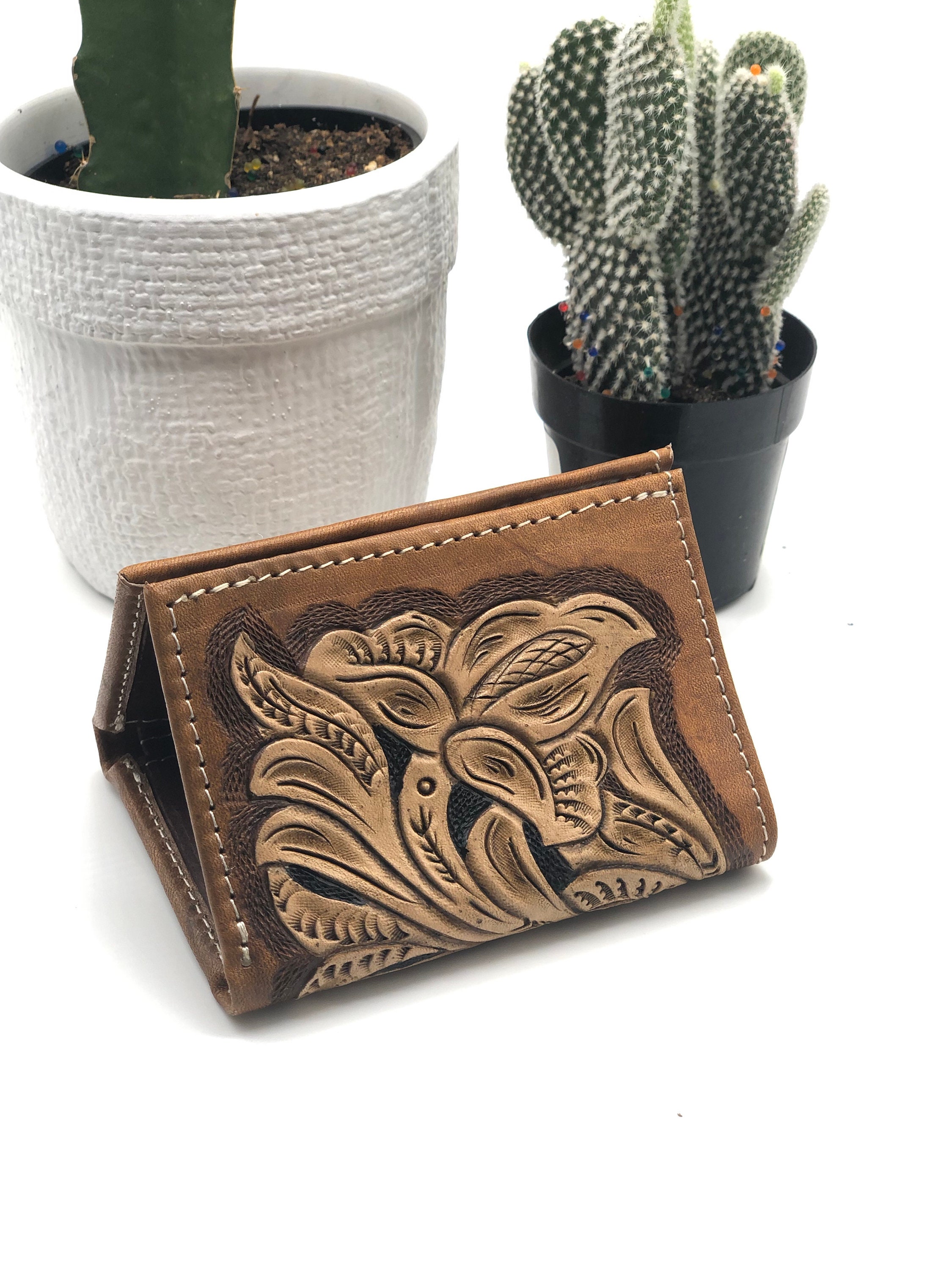 Men's Tooled Wallet*Trifold*Mens leather wallet*Travel Wallet*Leather ...