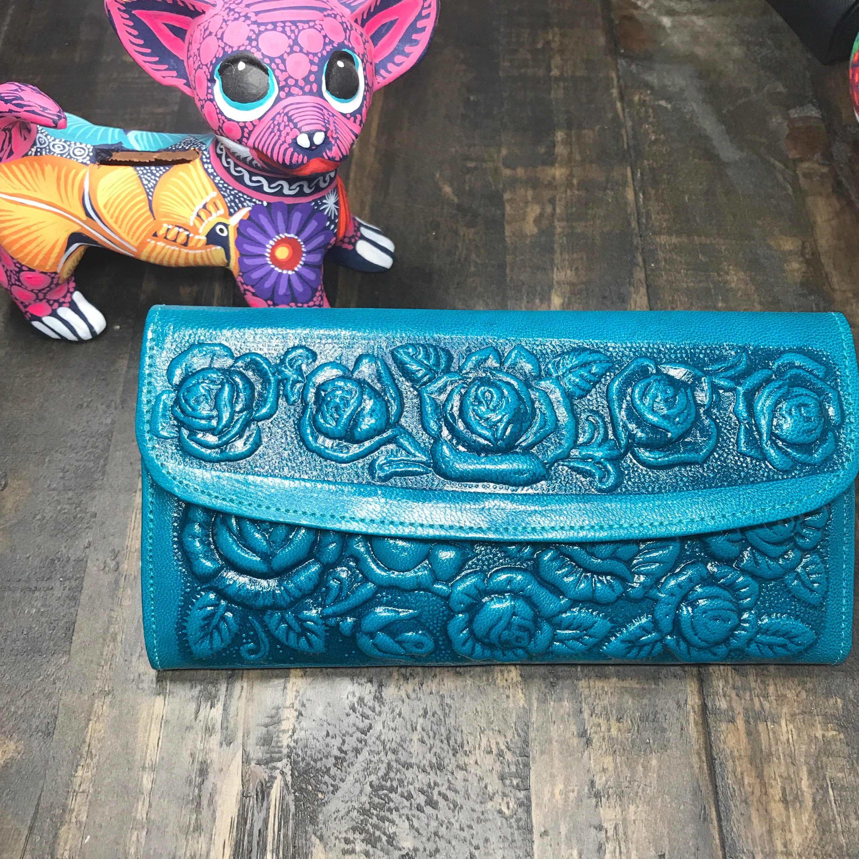 women's wallet/tooled Leather Wallets / Mexican Hand Tooled Wallet ...