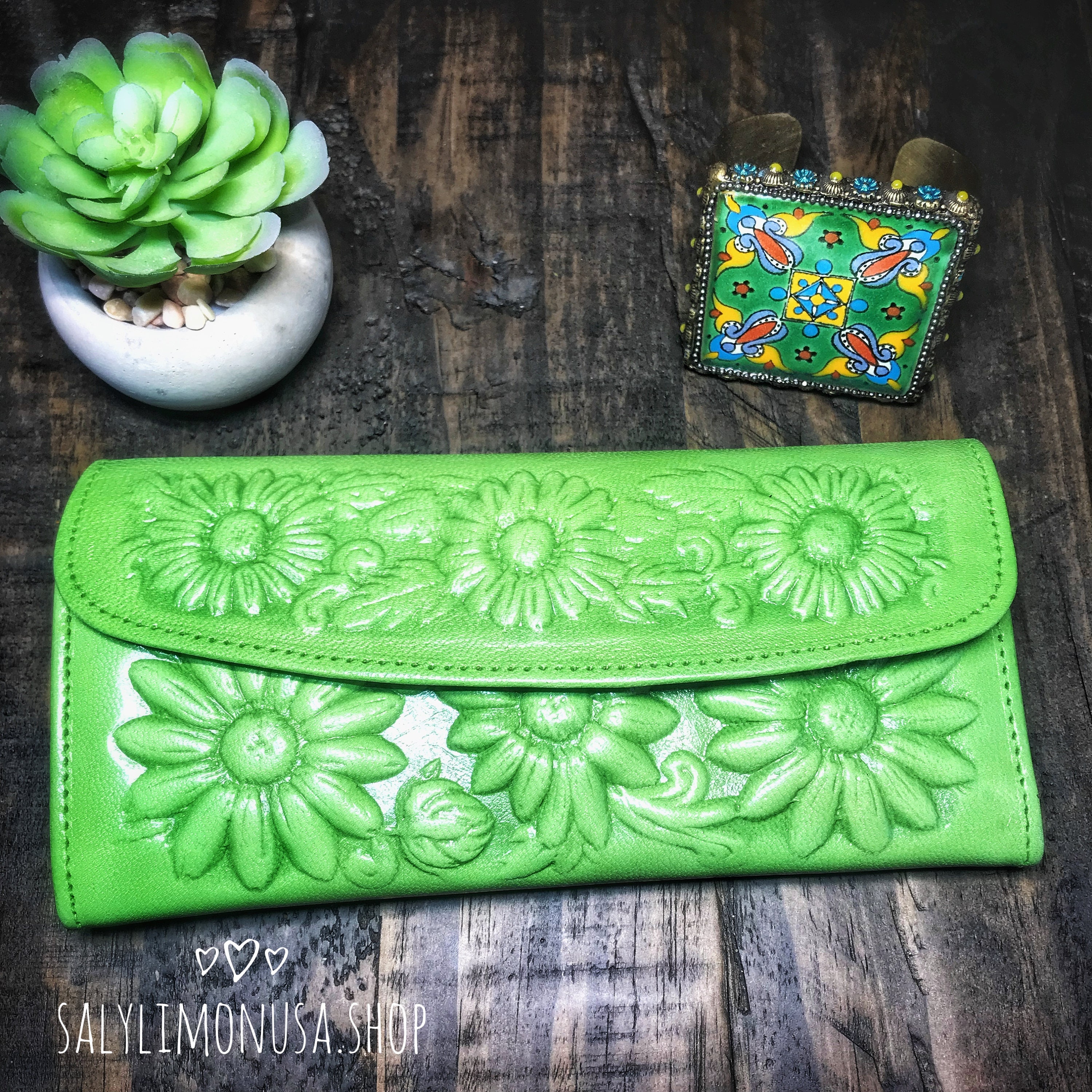 Tooled Leather Wallet, Women's wallet,Mexican Wallet, Hand tooled ...