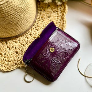 Leather Key Ring Wallet •zipper Pouch • Change Purse - Etsy