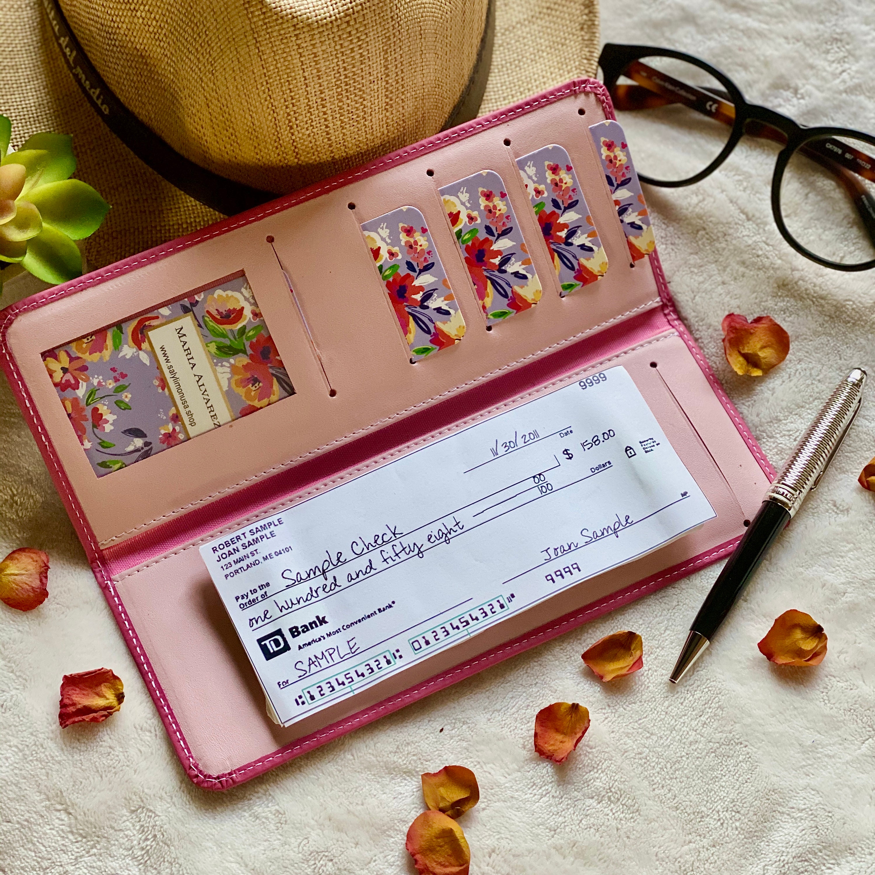 Woman Checkbook Cover Leather Checkbook Cover Checkbook Wallet For Women