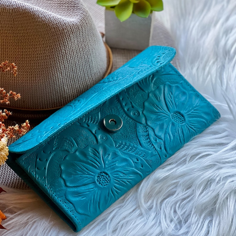 Boho Sustainable Leather Wallets for Women Cute Leather - Etsy