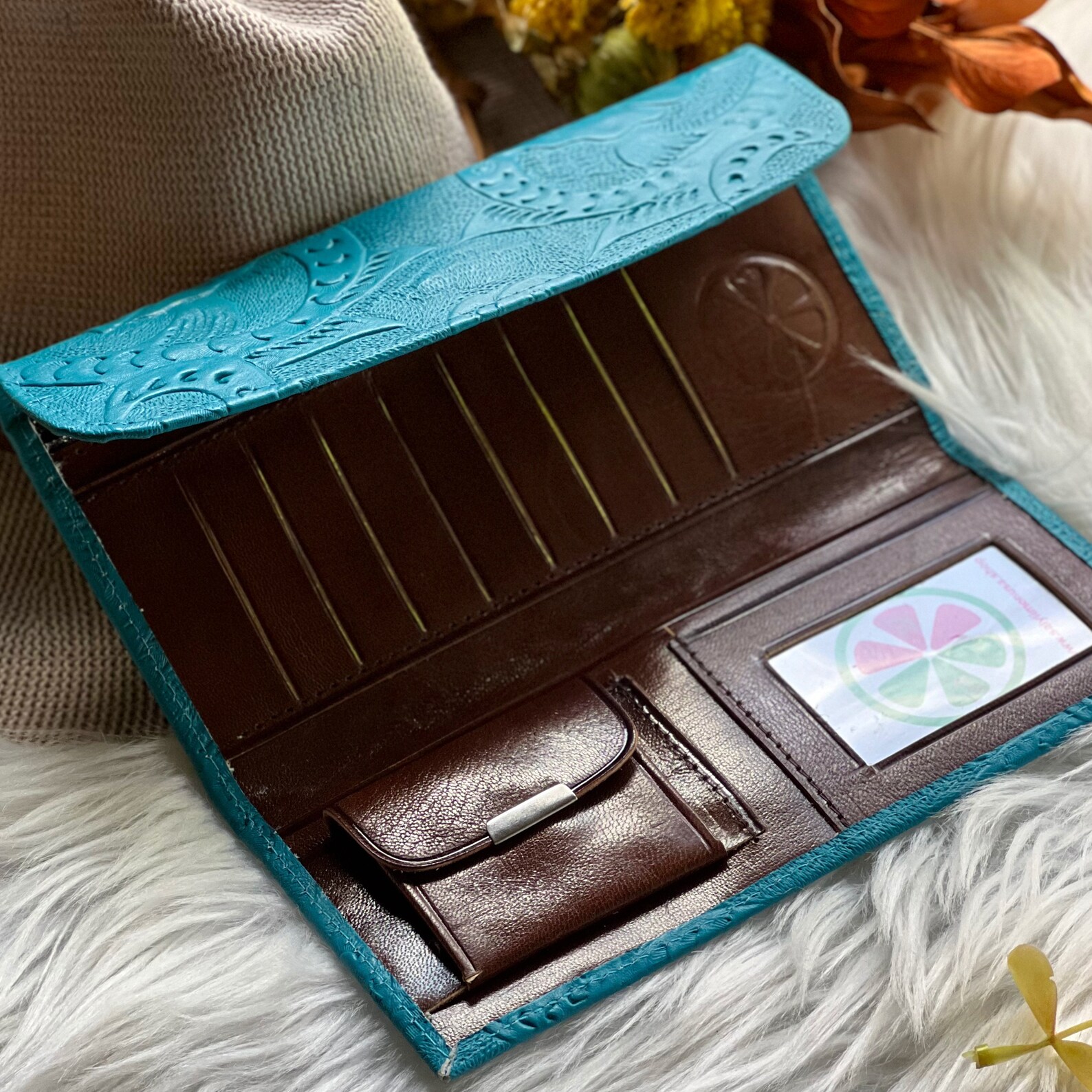 Boho Sustainable Leather Wallets for Women Cute Leather - Etsy