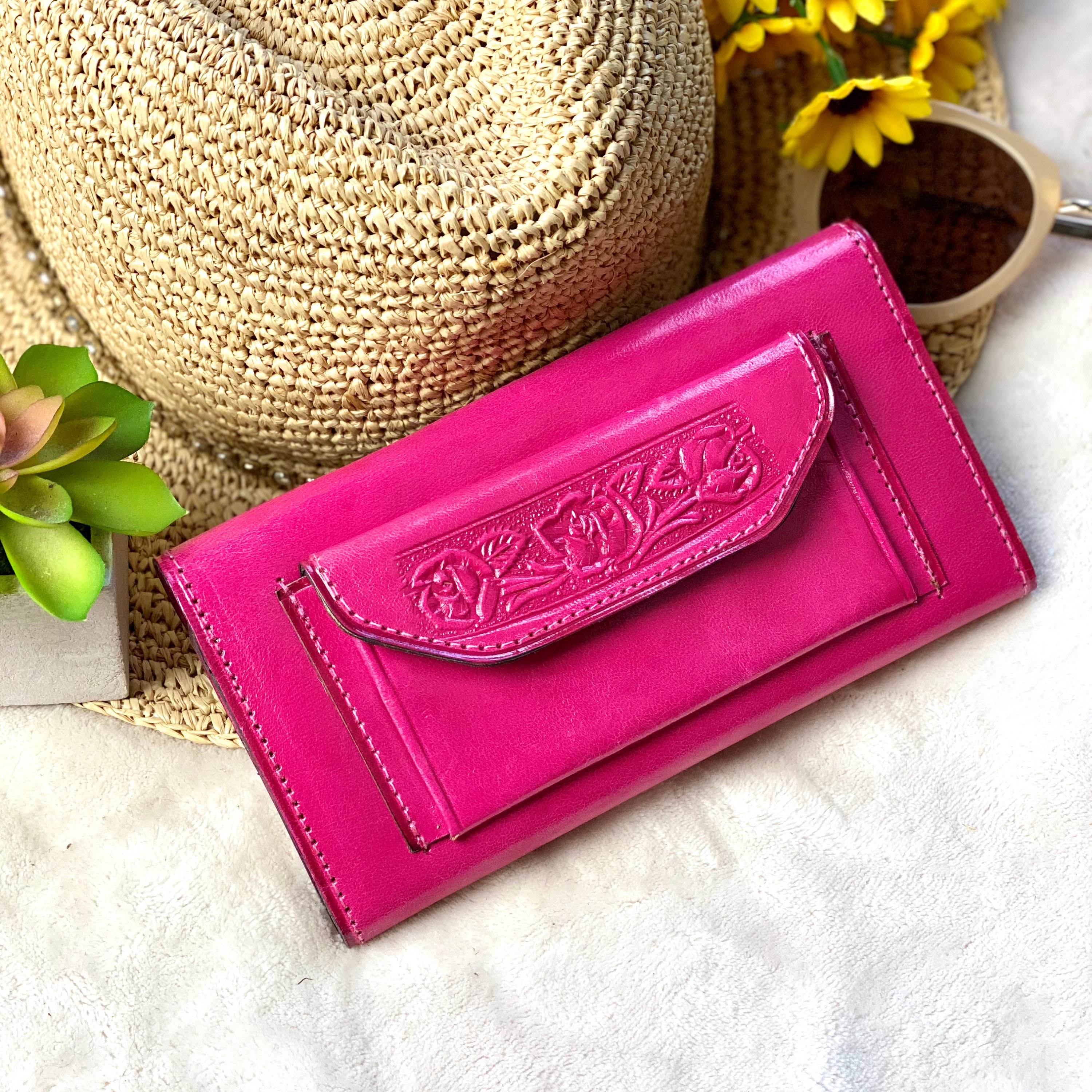 Leather woman wallet - woman wallet leather - Anniversary gift for her.
