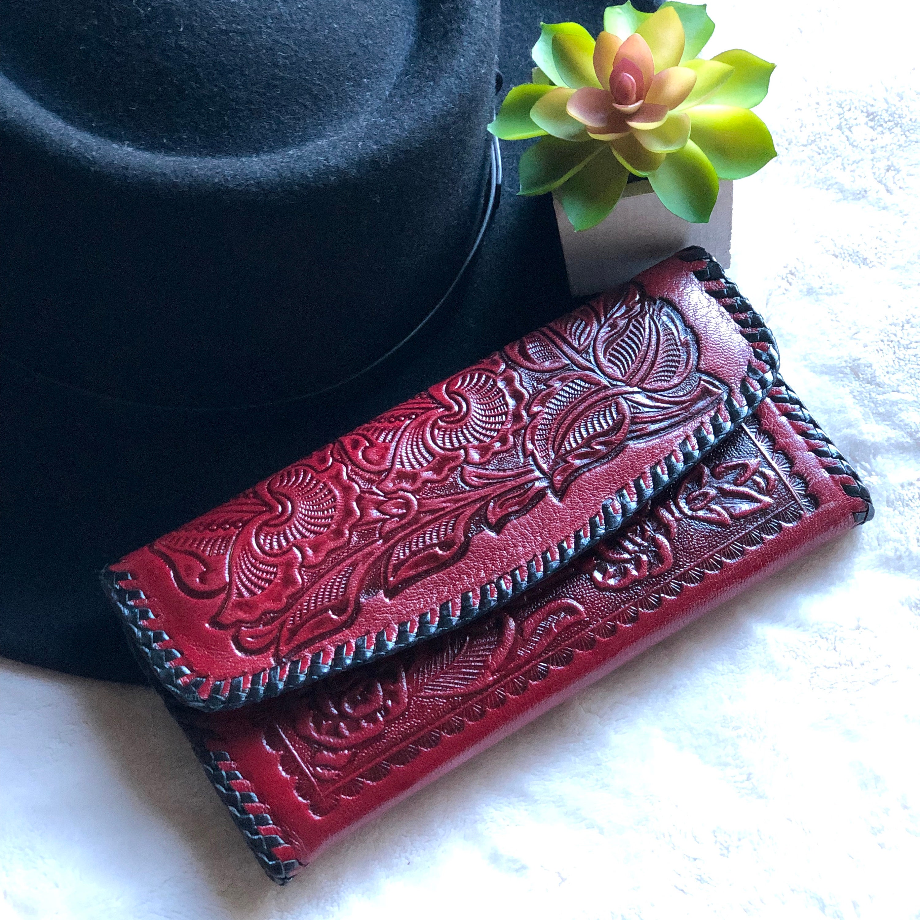 Western woman wallet - Bohemian leather wallet - Woman wallet leather