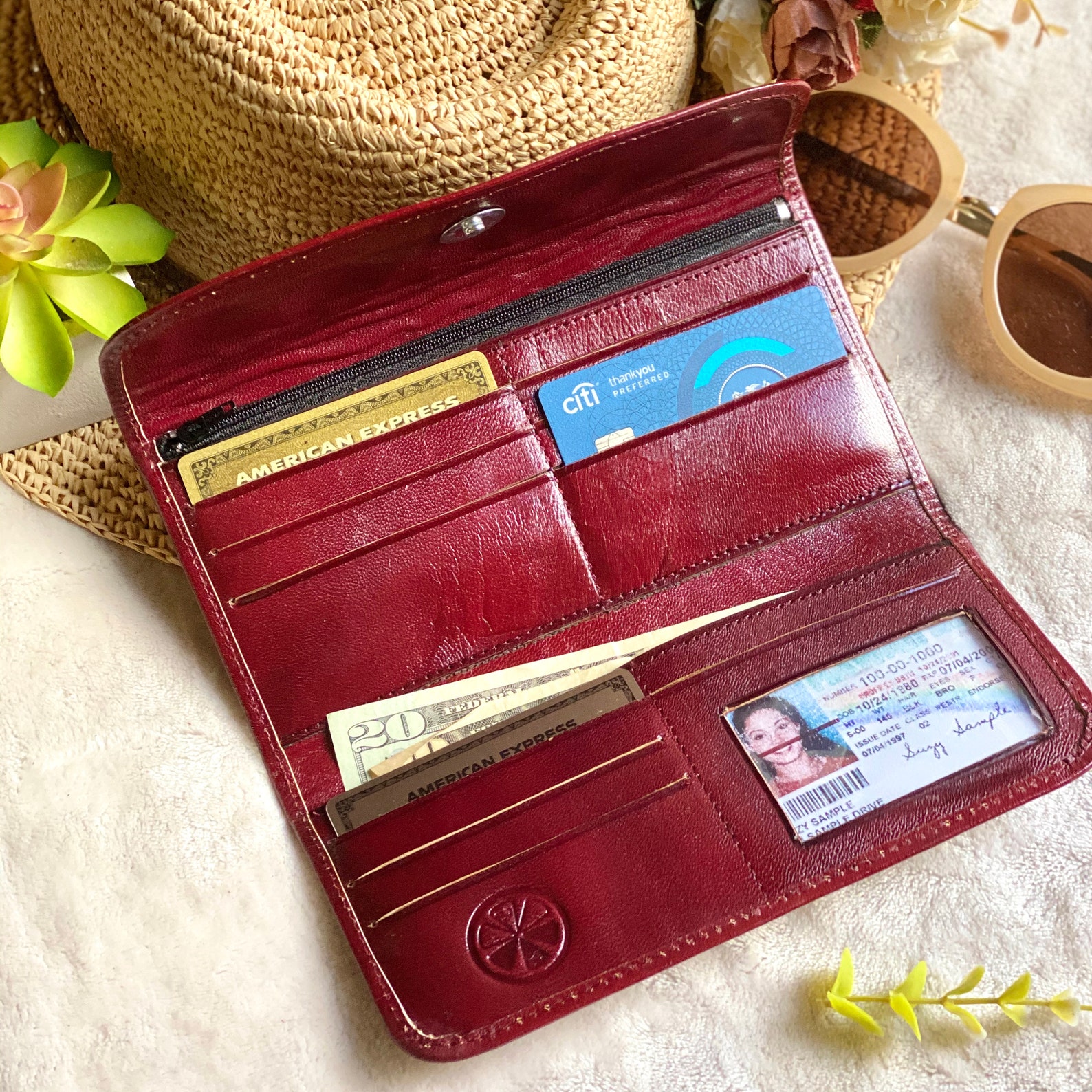 Roses Wallets for Woman-woman Wallet Leather-handmade Gift for | Etsy