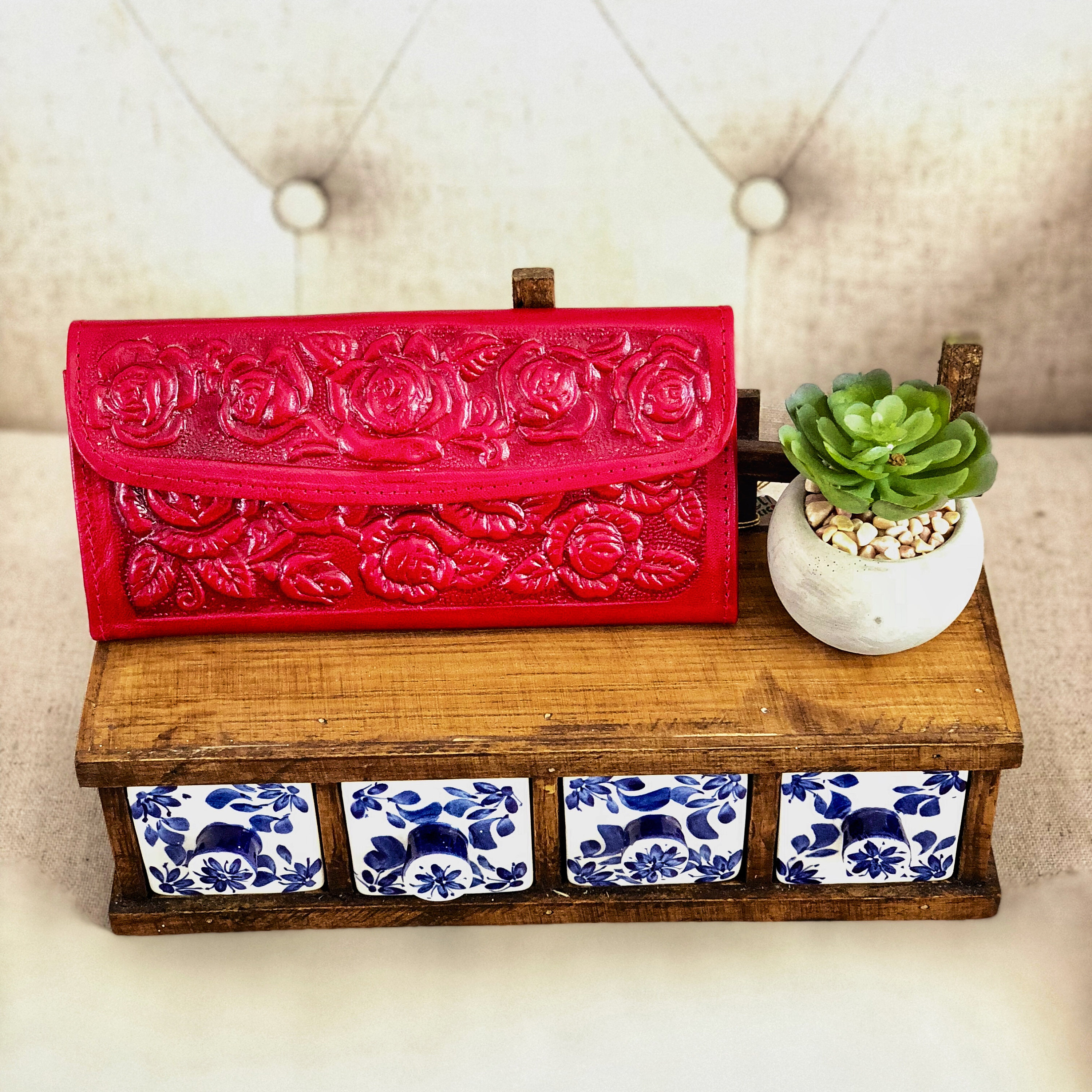 Tooled Leather Wallets / Mexican Hand Tooled Wallet/ Bohemian Tooled ...