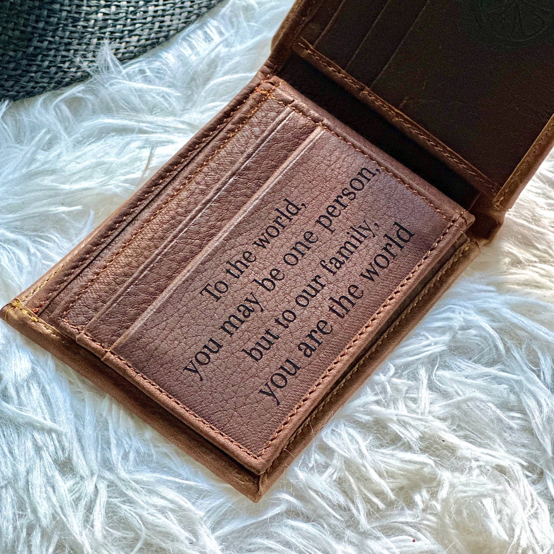 Personalized Men's Leather Wallets: Custom Gifts for Men • Leather ...