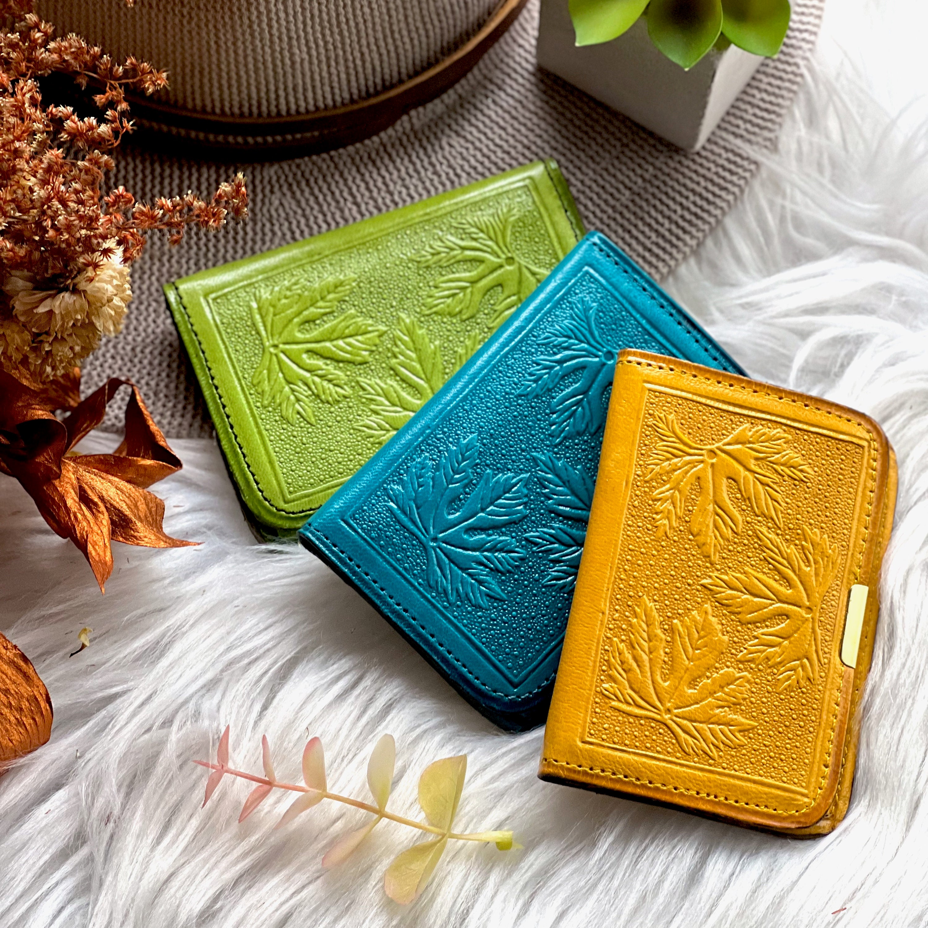 Sustainable handcrafted leather small wallets for women • compact ...