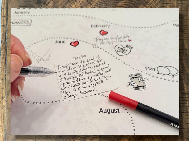 Timeline Journal Calendar for Couples - Etsy