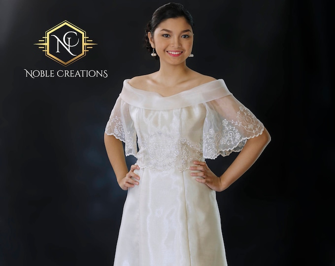 FILIPINIANA DRESS Embroidered and Beaded MESTIZA Maria Clara Baro at ...