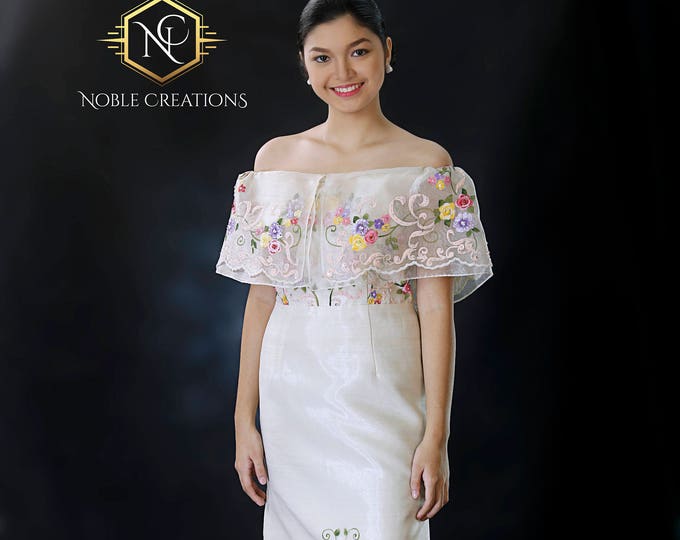 FILIPINIANA DRESS Embroidered and Beaded MESTIZA Maria Clara Baro at ...