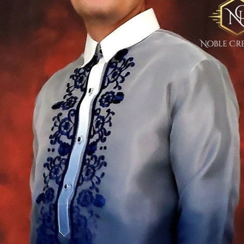 Barong Tagalog Arman3 With Inner Lining Placket Filipino Etsy