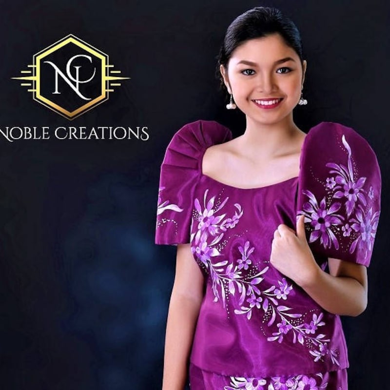 Purple Filipino Dress - Etsy