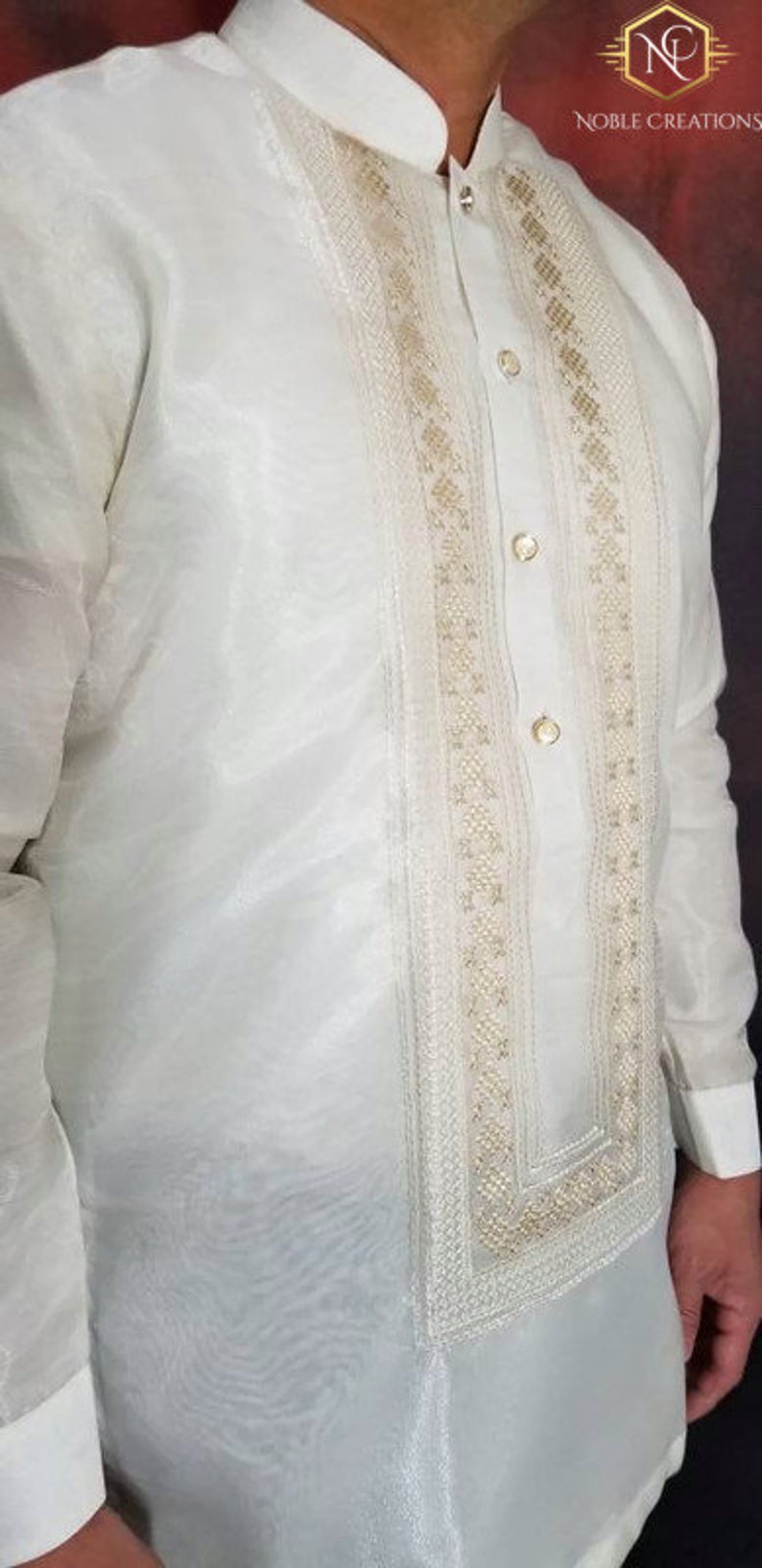 BARONG TAGALOG Chinese Collared Filipino National Costume - Etsy