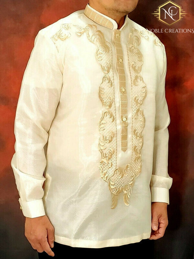 Barong Tagalog Arman3 With Inner Lining Placket Filipino Etsy