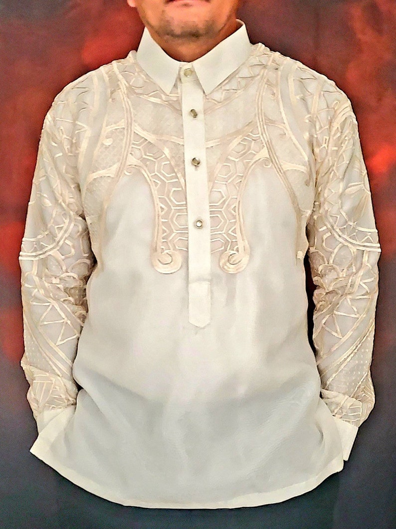 Barong Tagalog TRIBAL Style With Inner Lining Filipino - Etsy