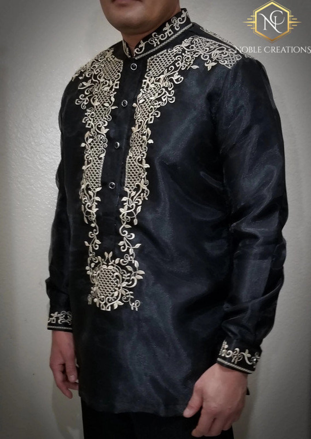 BARONG TAGALOG ARMAN1 Style With Inner Lining Filipino National Costume ...