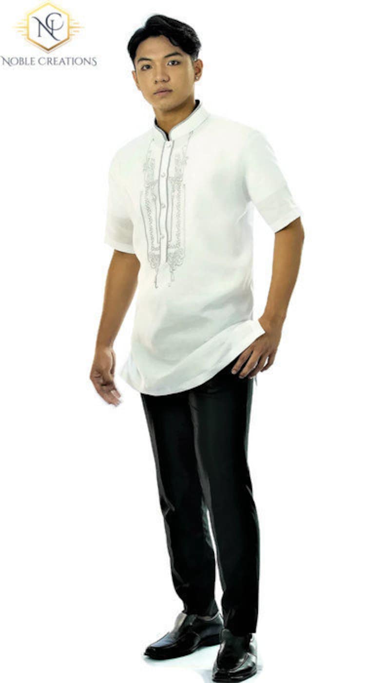 BARONG TAGALOG Linen Gusot Mayaman Filipino National Costume ...