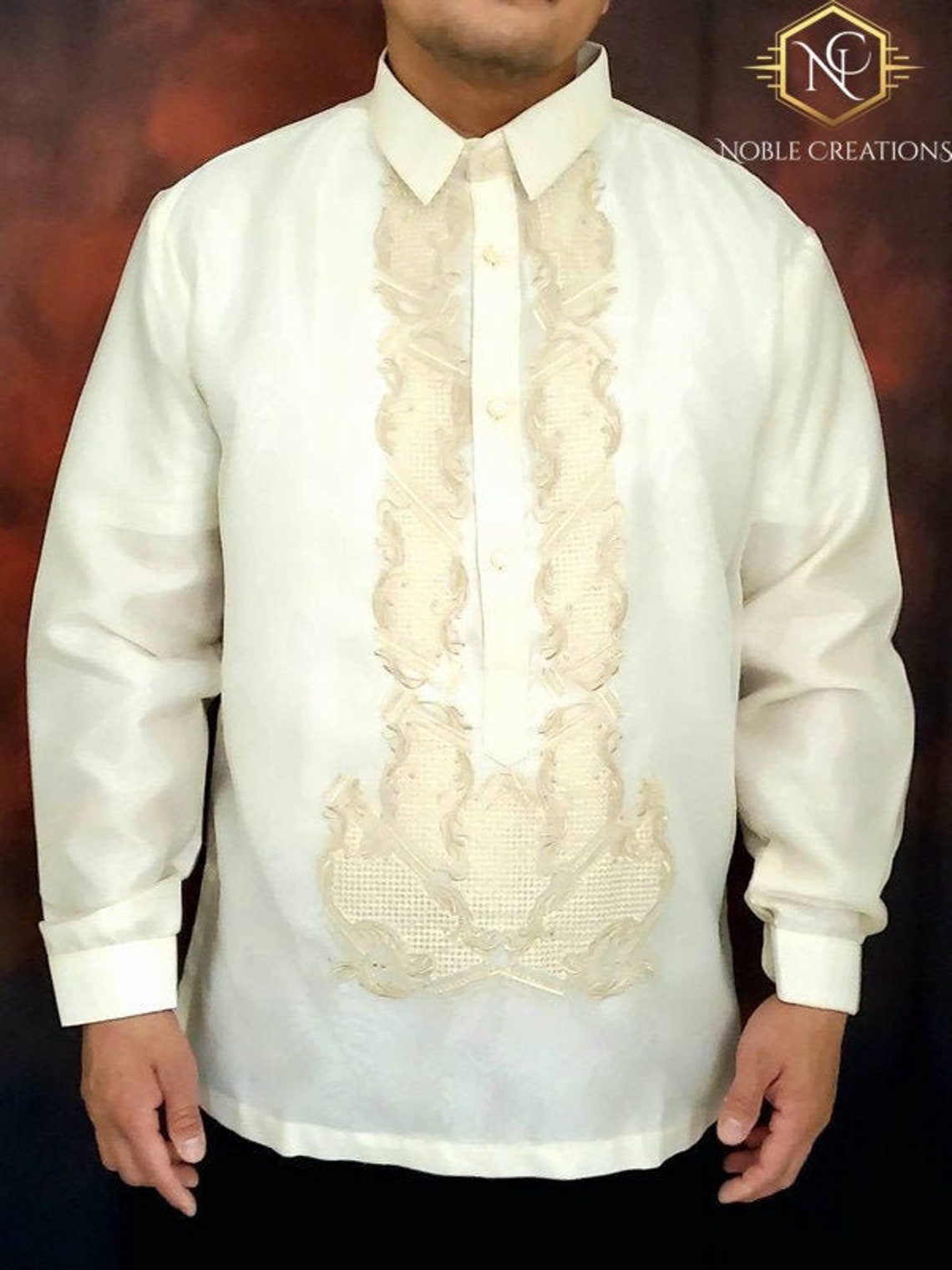 BARONG TAGALOG Filipino National Costume FILIPINIANA Formal Dress for ...