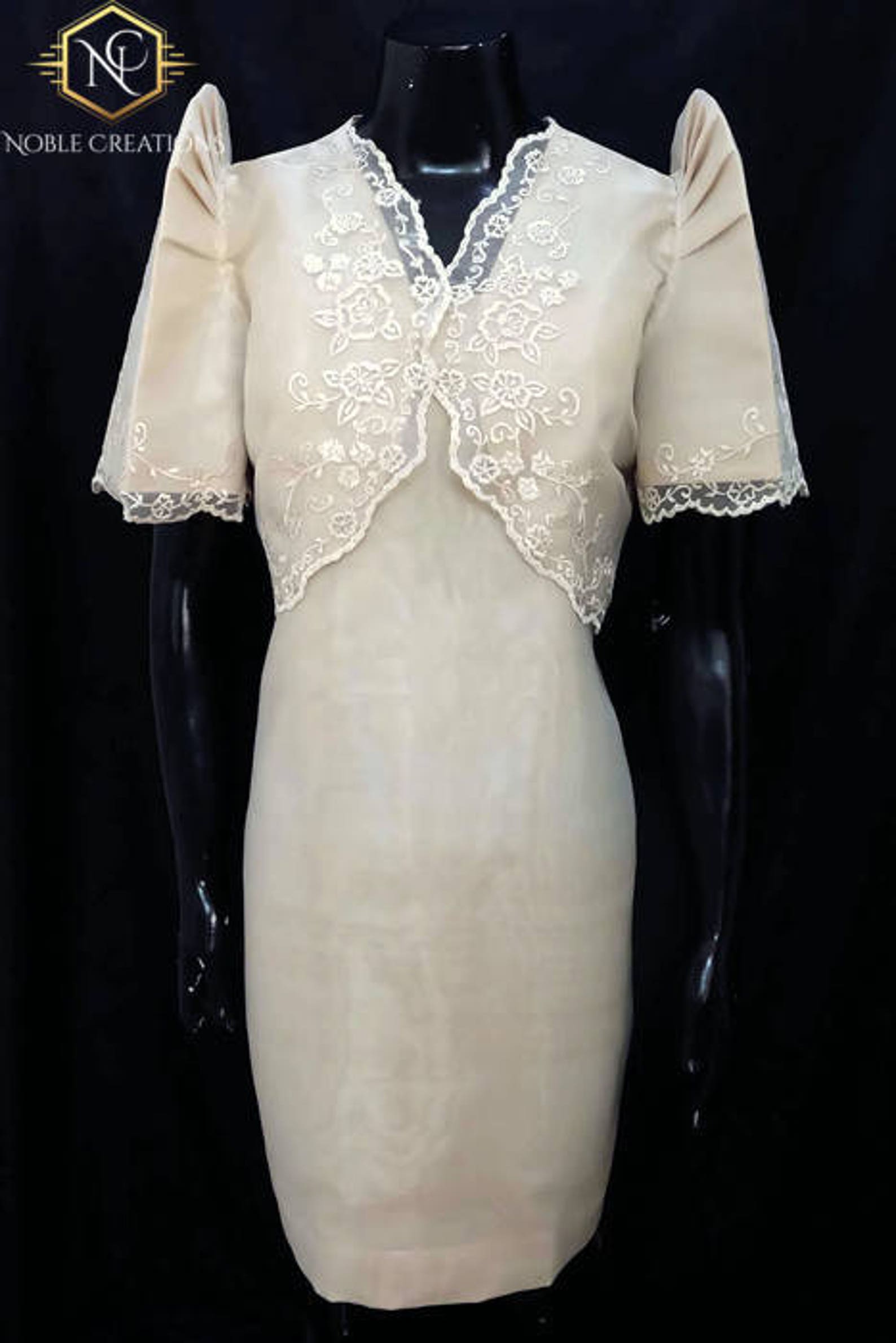 FILIPINIANA Embroidered BOLERO Philippine National Costume | Etsy