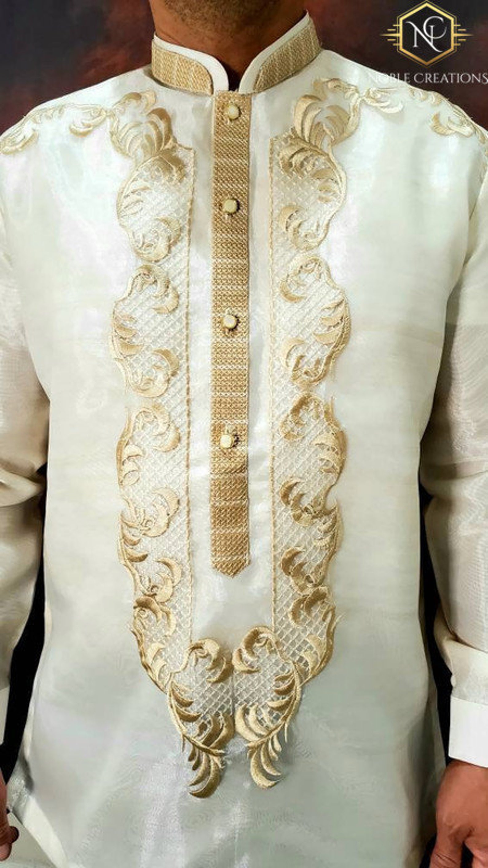 Barong Tagalog Arman3 With Inner Lining Placket Filipino Etsy Canada