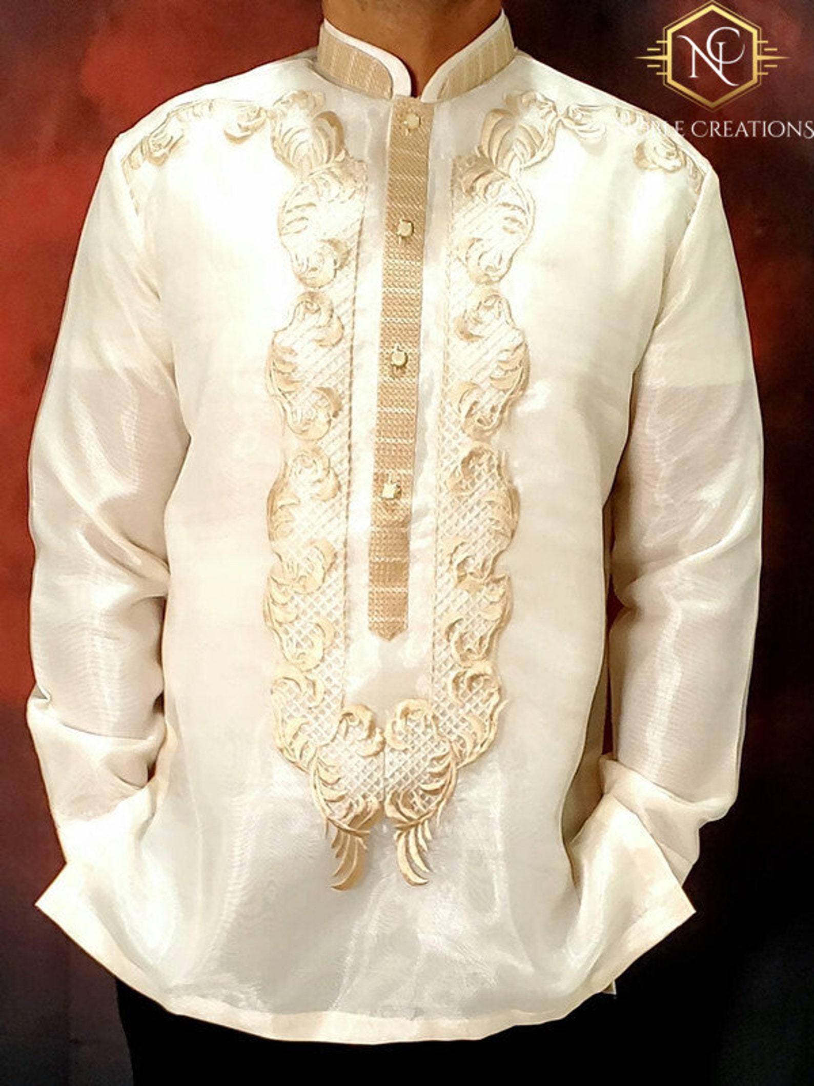 Barong Tagalog Arman3 With Inner Lining Placket Filipino Etsy Canada