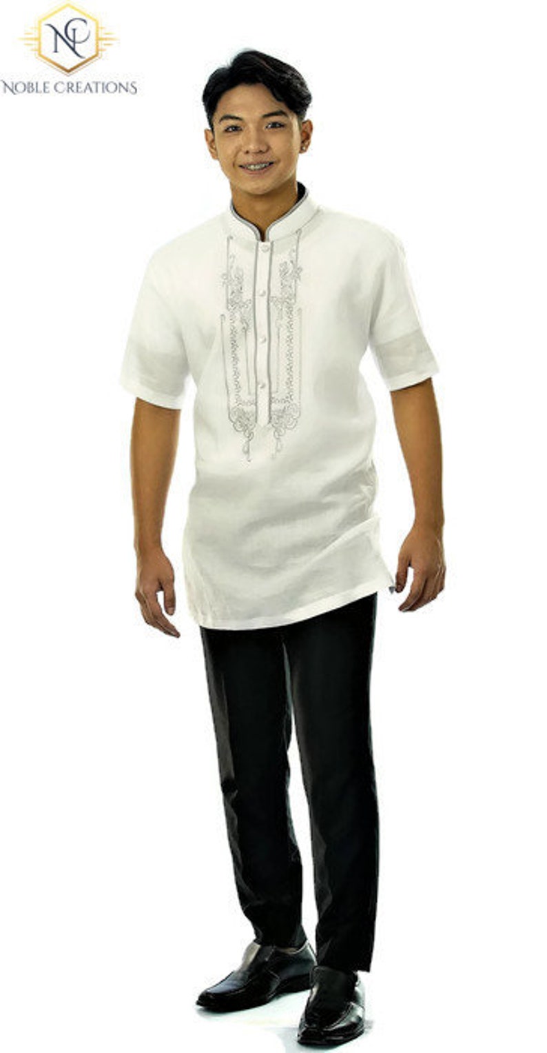 BARONG TAGALOG Linen Gusot Mayaman Filipino National Costume - Etsy Denmark