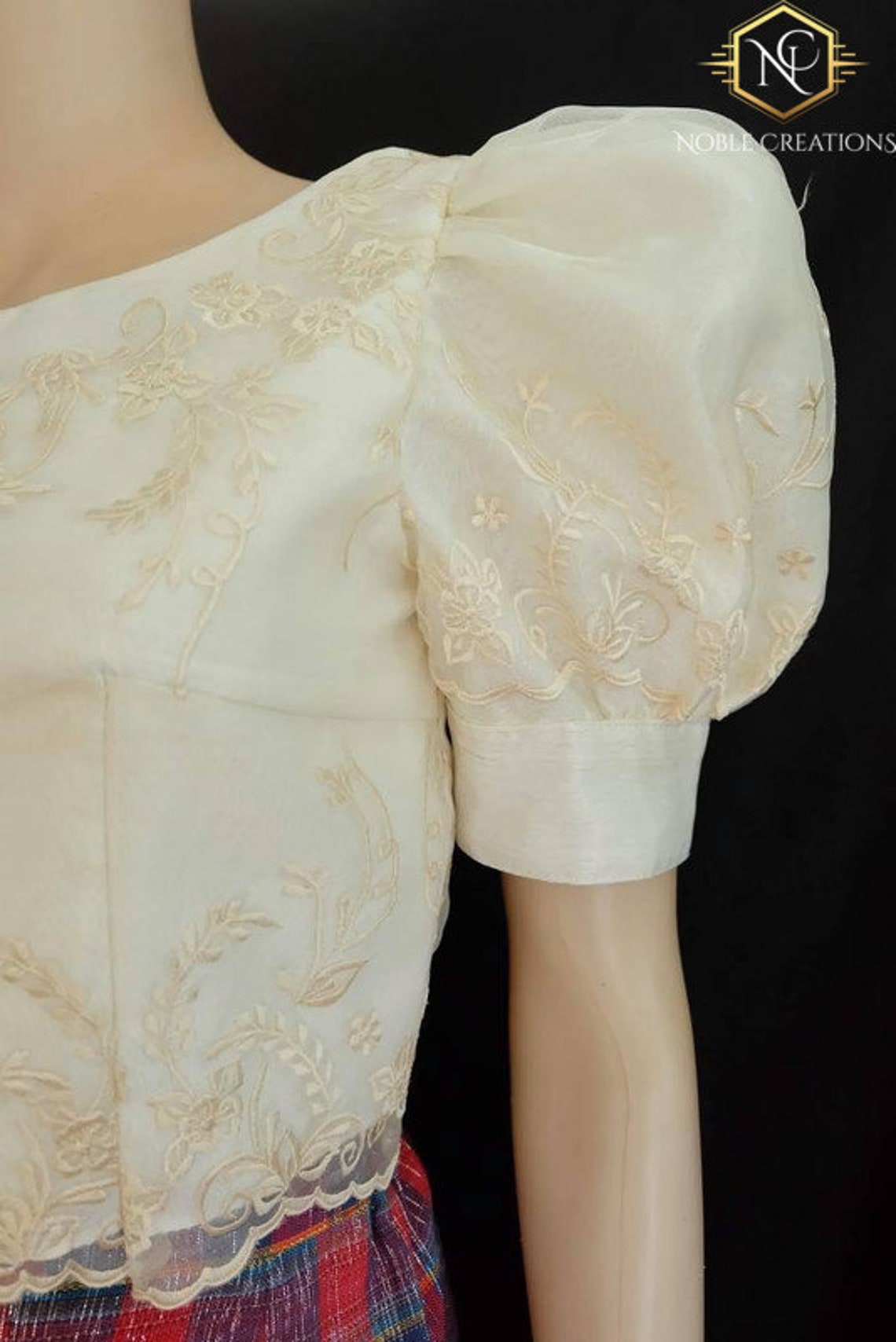 FILIPINIANA EMBROIDERED KIMONA With Puff Sleeves Maria Clara - Etsy
