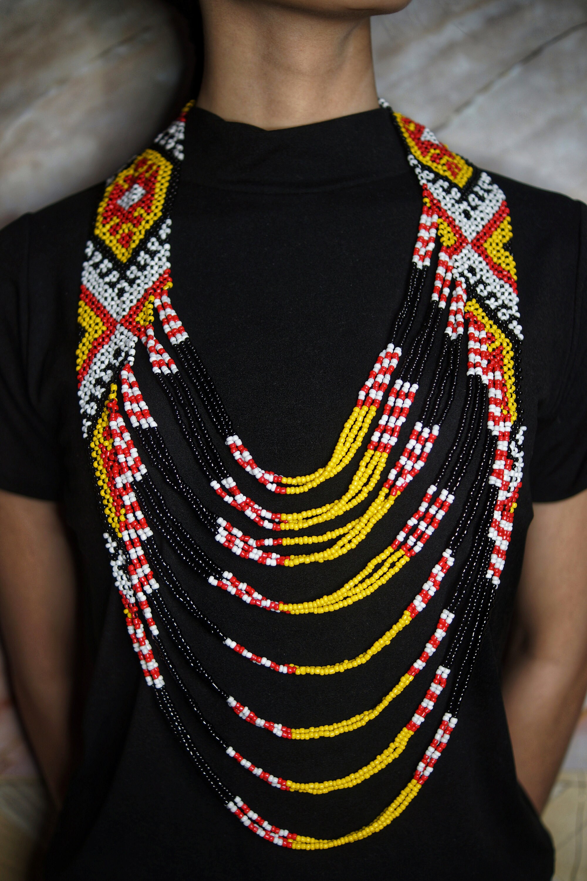 FILIPINIANA Ethnic Manobo T'boli 8-layered Traditional Bead Necklace ...