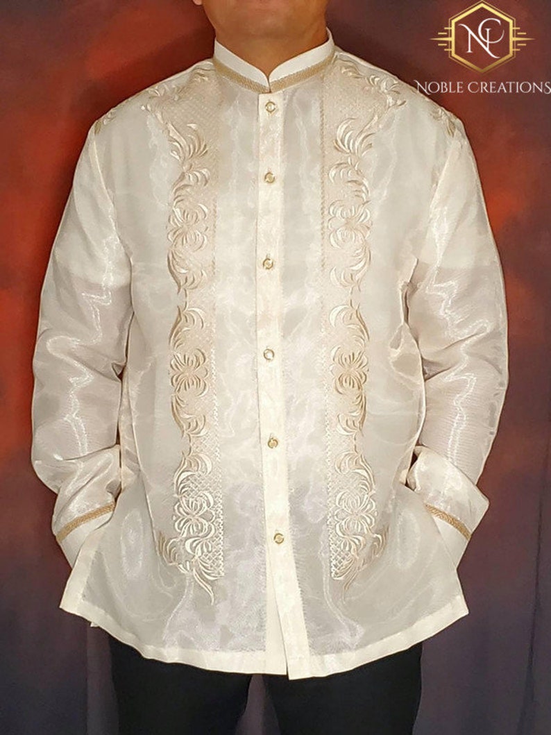 BARONG TAGALOG ARMAN5 Full-open Chinese Collar With Inner Lining ...