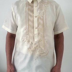 BARONG TAGALOG Short Sleeves Filipino National Costume Filipiniana ...